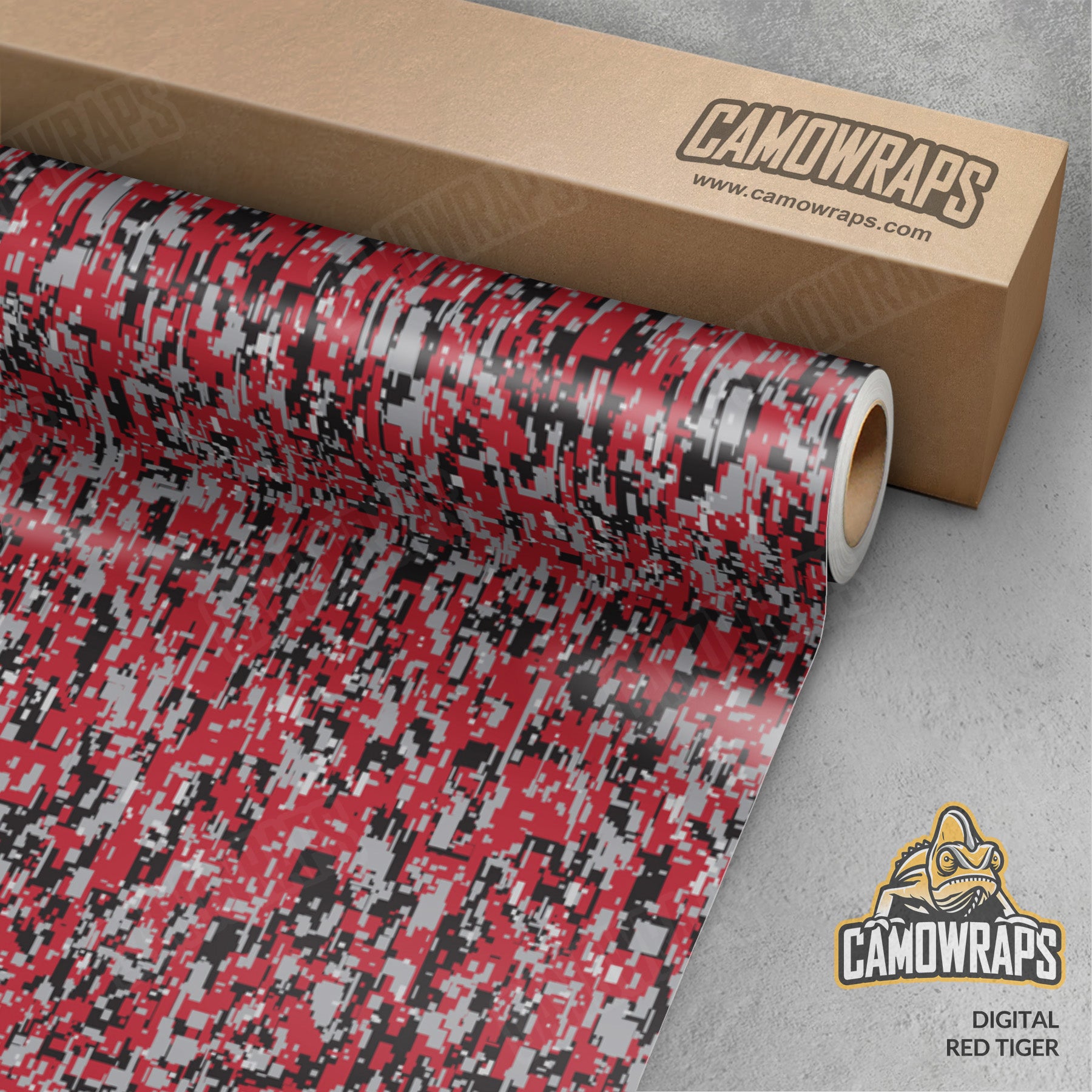 Digital Red Tiger Camo Vinyl Wrap | CamoWraps – Camo Wraps