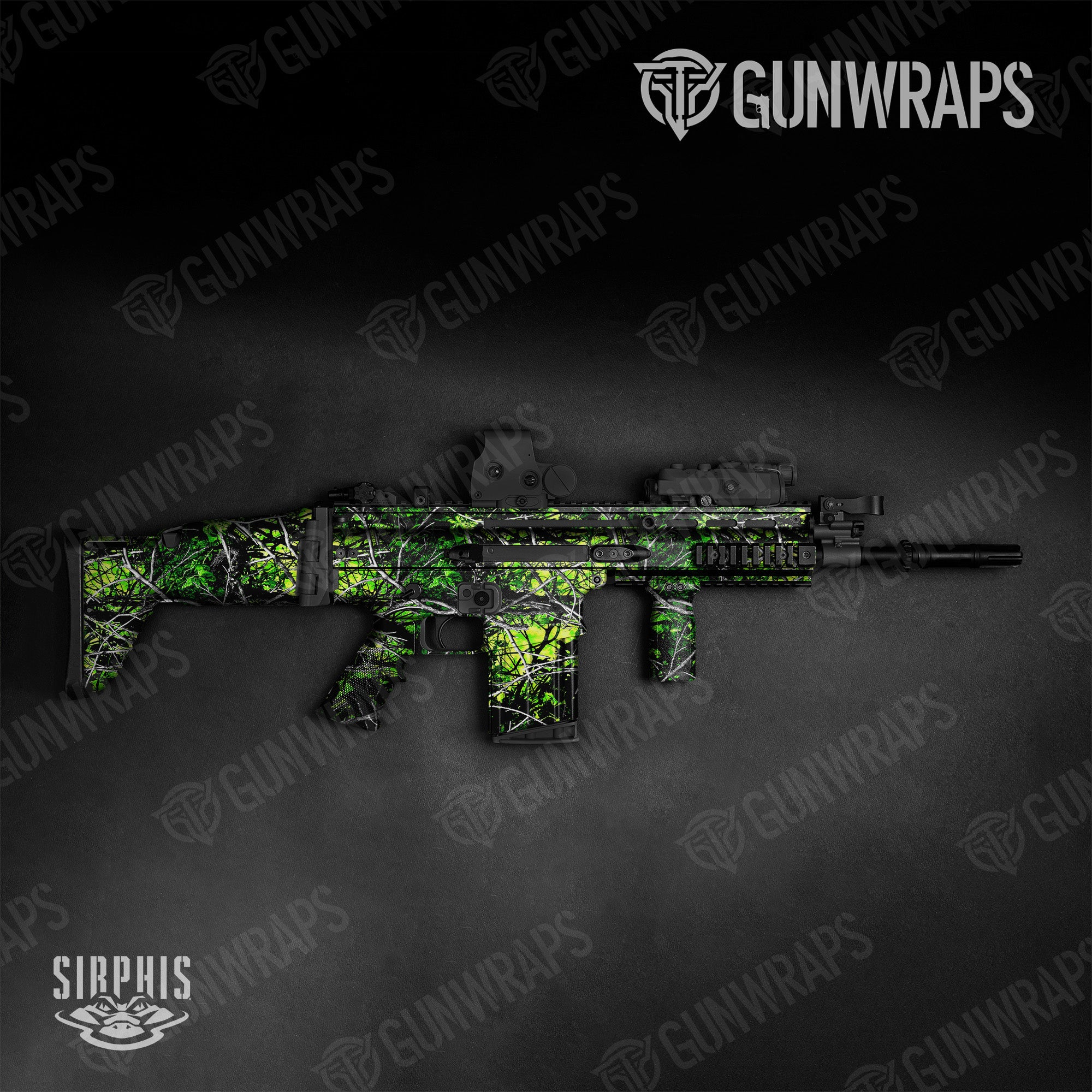 Tactical Sirphis Toxic Camo Gun Skin Vinyl Wrap | CamoWraps – Camo Wraps