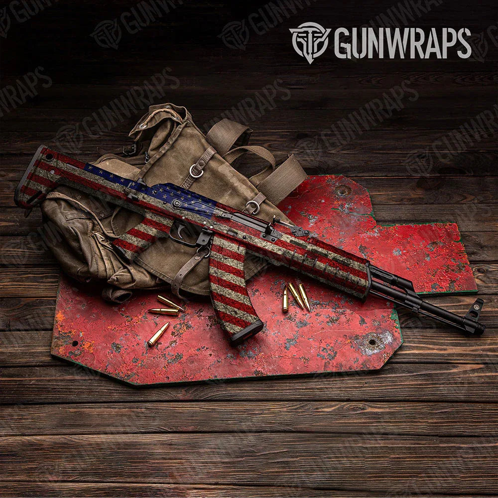 Patriotic AK-47 Gun Skin Vinyl Wraps | CamoWraps – Camo Wraps