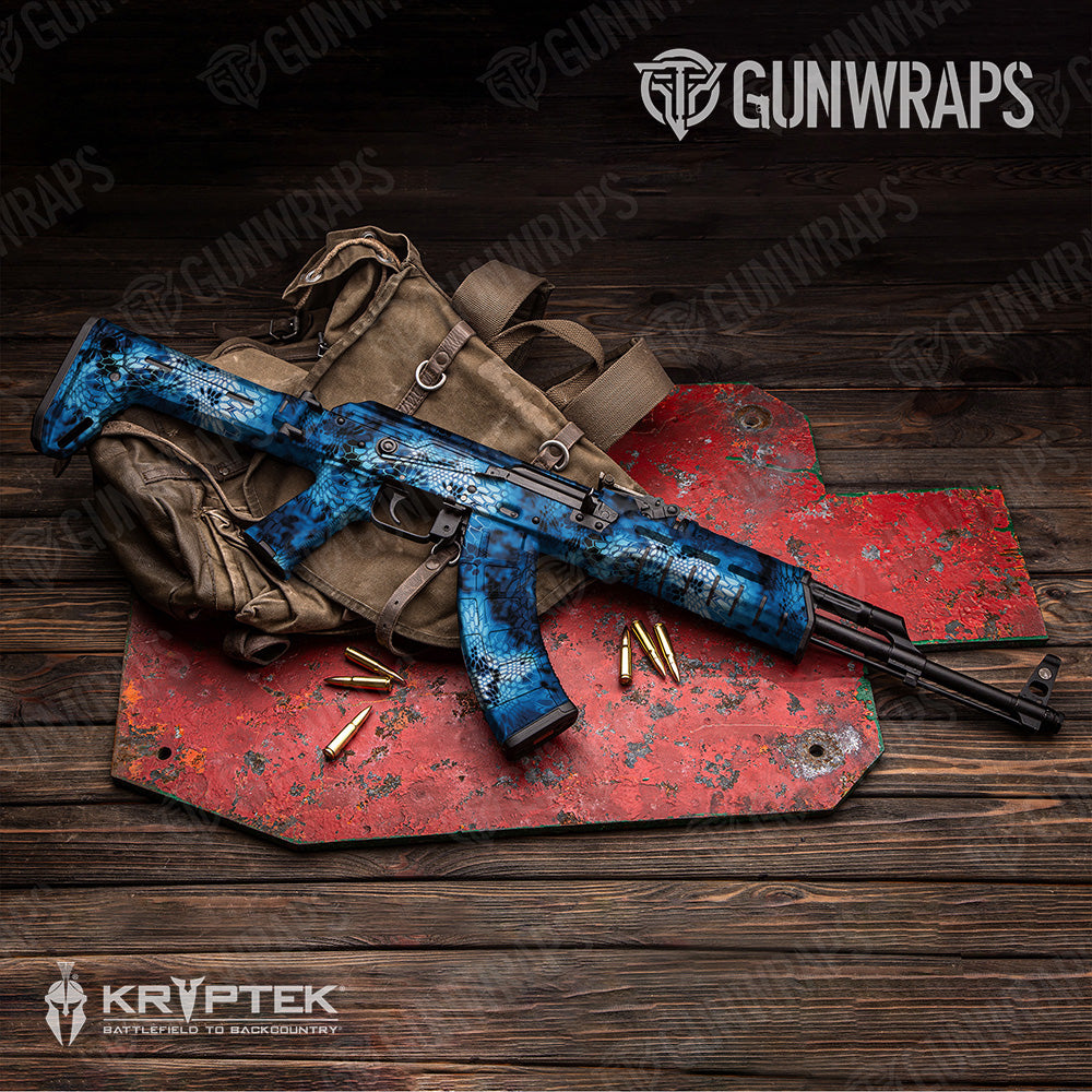 AK-47 Kryptek Blue Lightning Camo Gun Skin Vinyl Wrap | CamoWraps ...
