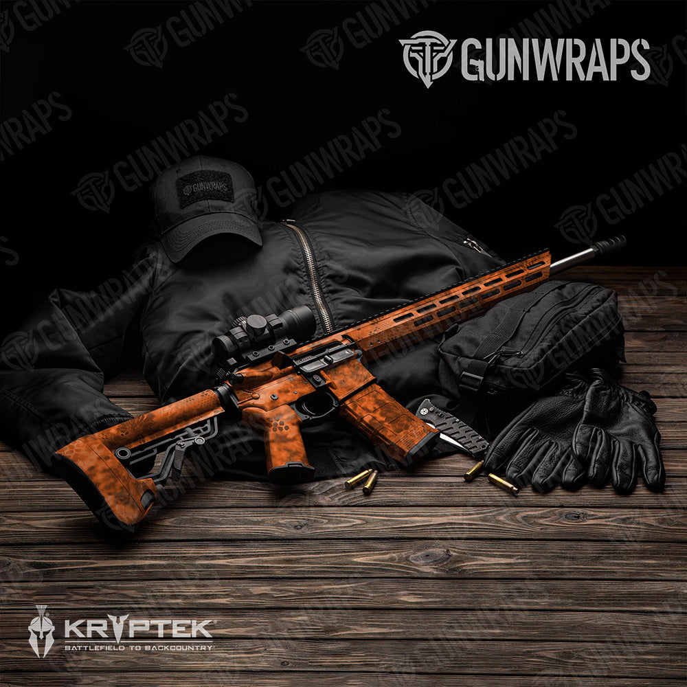 AR-15 Kryptek Orange Camo Gun Skin Vinyl Wrap | CamoWraps – Camo Wraps