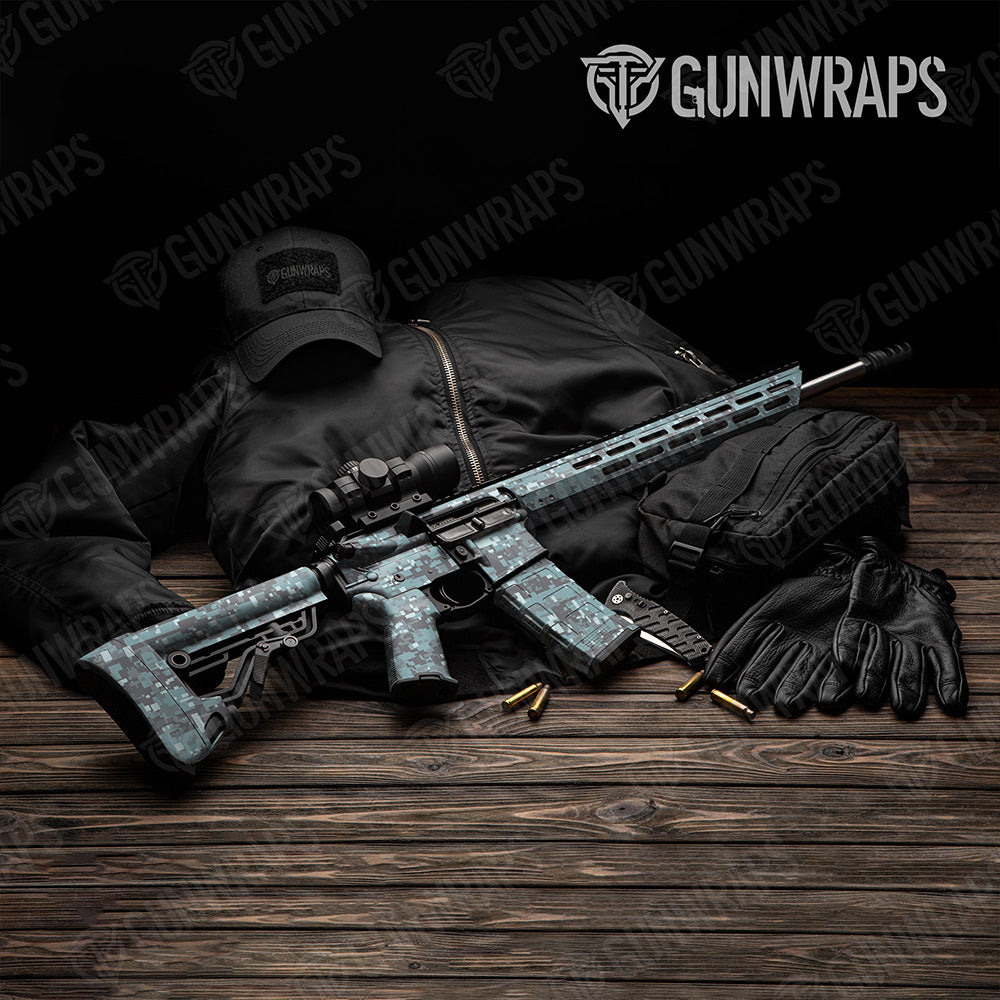 AR-15 Digital Overcast Camo Gun Skin Vinyl Wrap | CamoWraps – Camo Wraps