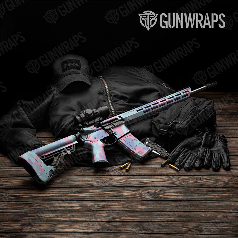AR-15 Shattered Cotton Candy Camo Gun Skin Vinyl Wrap | CamoWraps ...