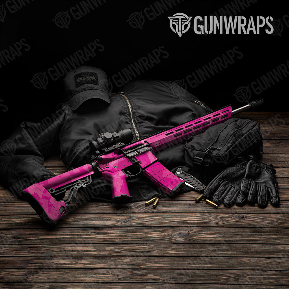 AR-15 Shattered Elite Magenta Camo Gun Skin Vinyl Wrap | CamoWraps ...
