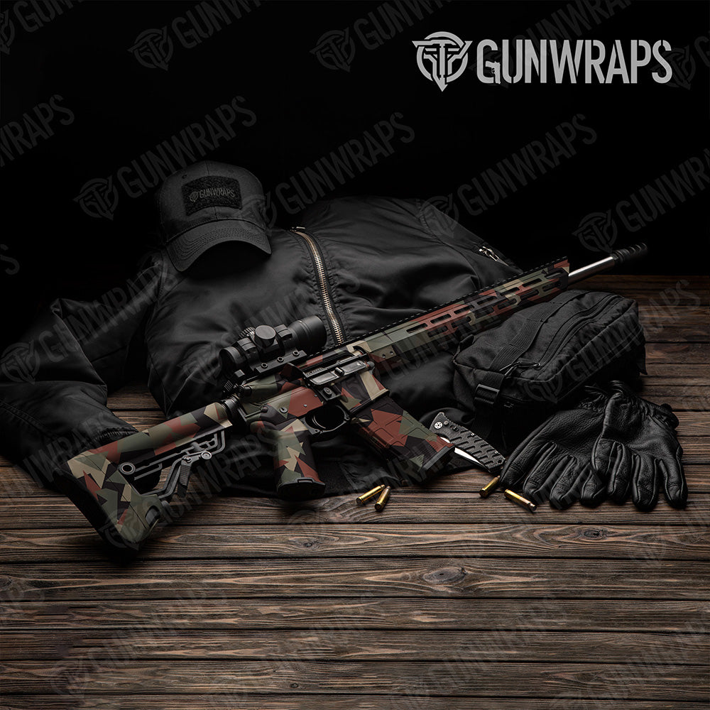AR-15 Shattered Militant Copper Camo Gun Skin Vinyl Wrap | CamoWraps ...