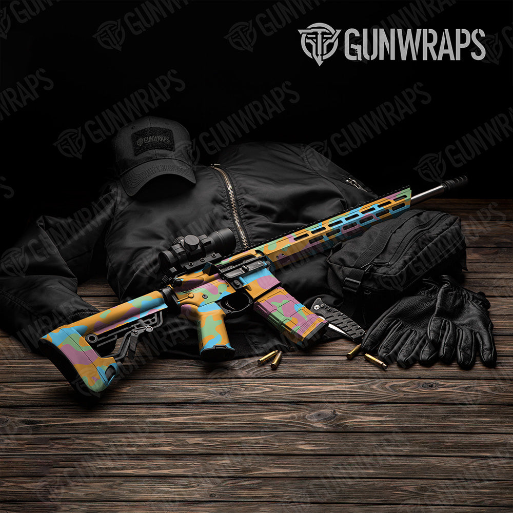 AR-15 Classic XL Sherbert Camo Gun Skin Vinyl Wrap | CamoWraps – Camo Wraps