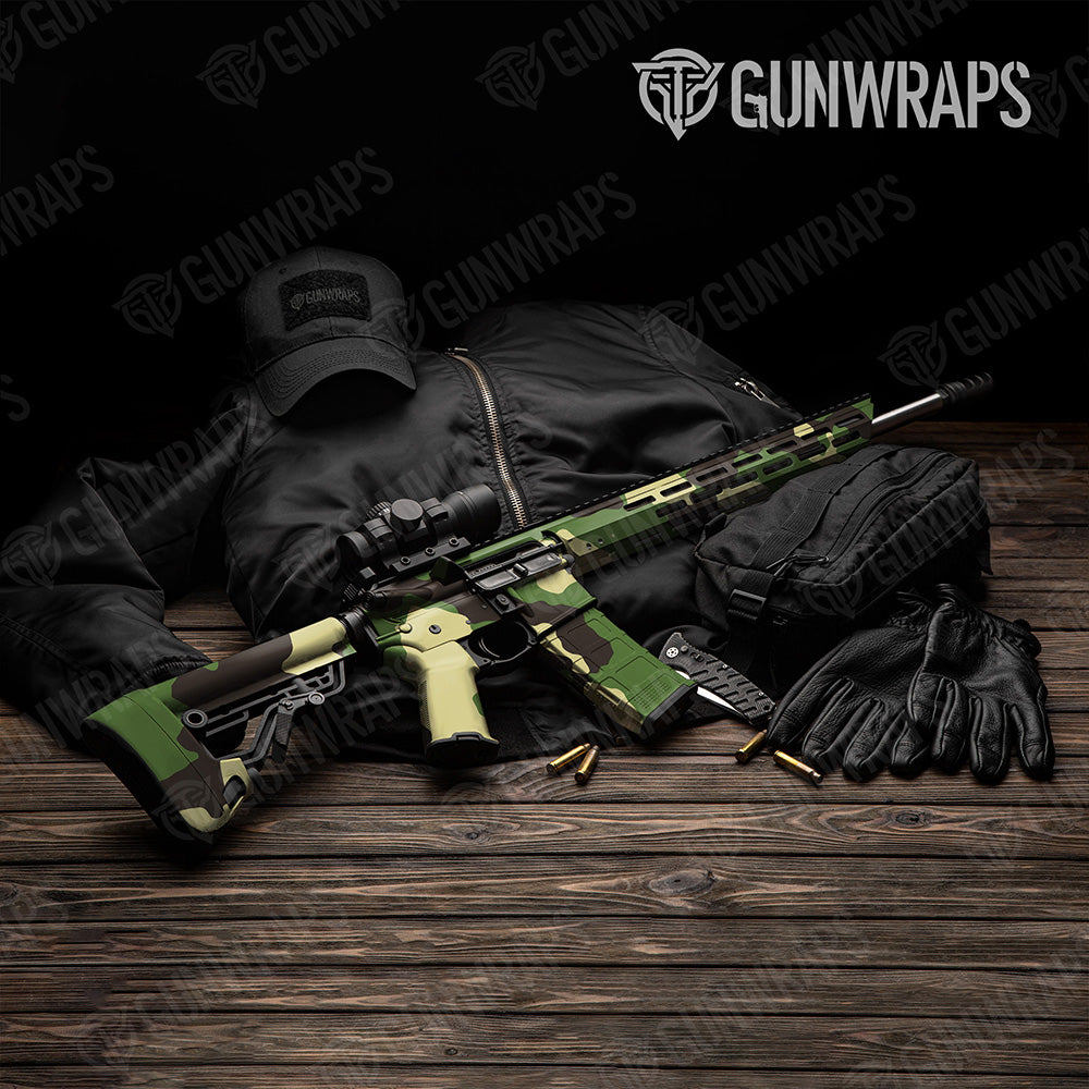 AR-15 Cumulus XL Jungle Camo Gun Skin Vinyl Wrap | CamoWraps – Camo Wraps