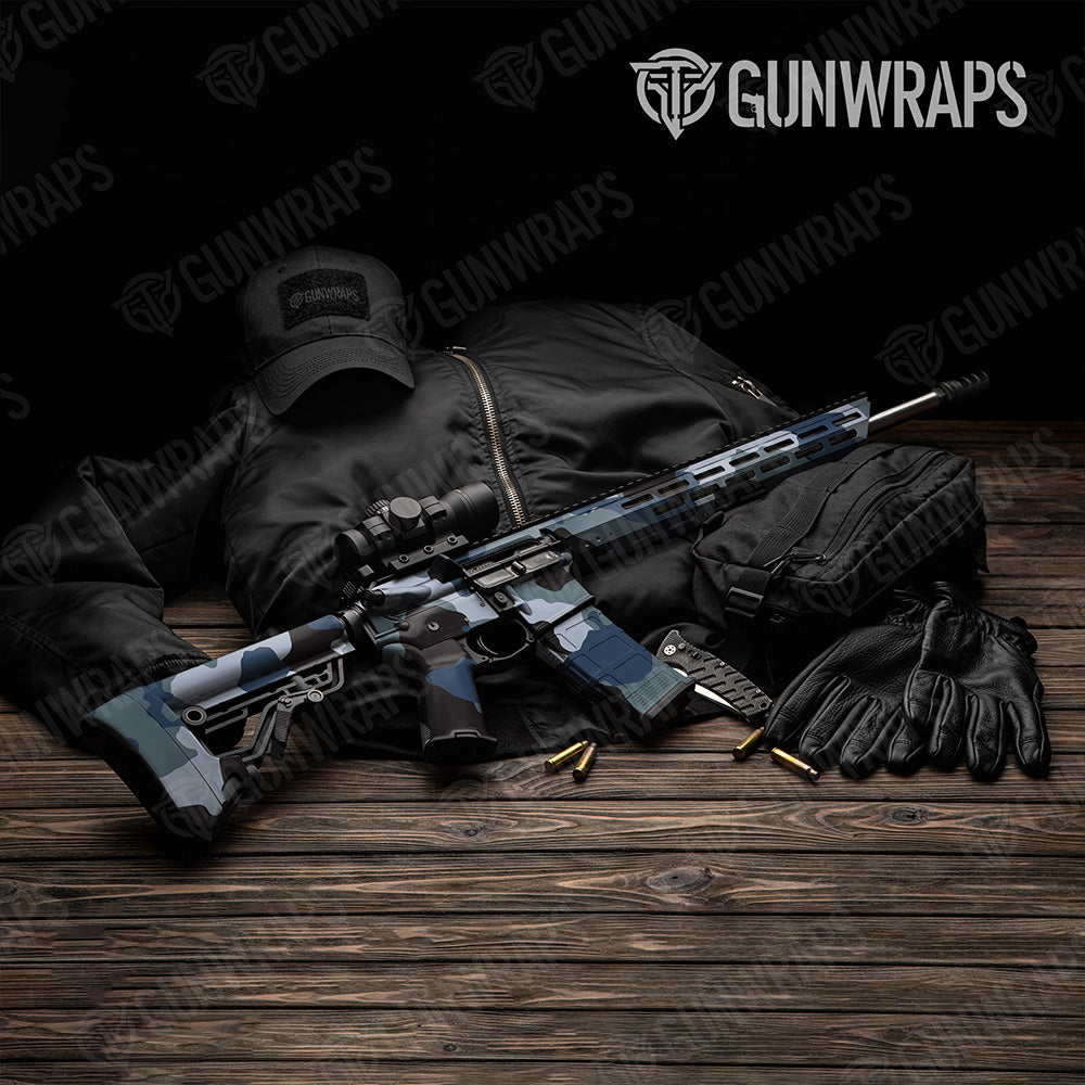 AR-15 Cumulus XL Navy Camo Gun Skin Vinyl Wrap | CamoWraps – Camo Wraps
