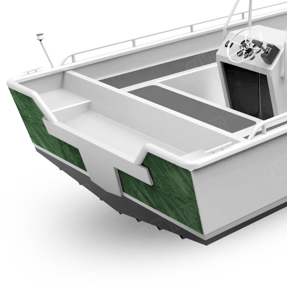 Realtree Fishing Green Fishing Boat Transom Camo Vinyl Wrap | CamoWraps ...