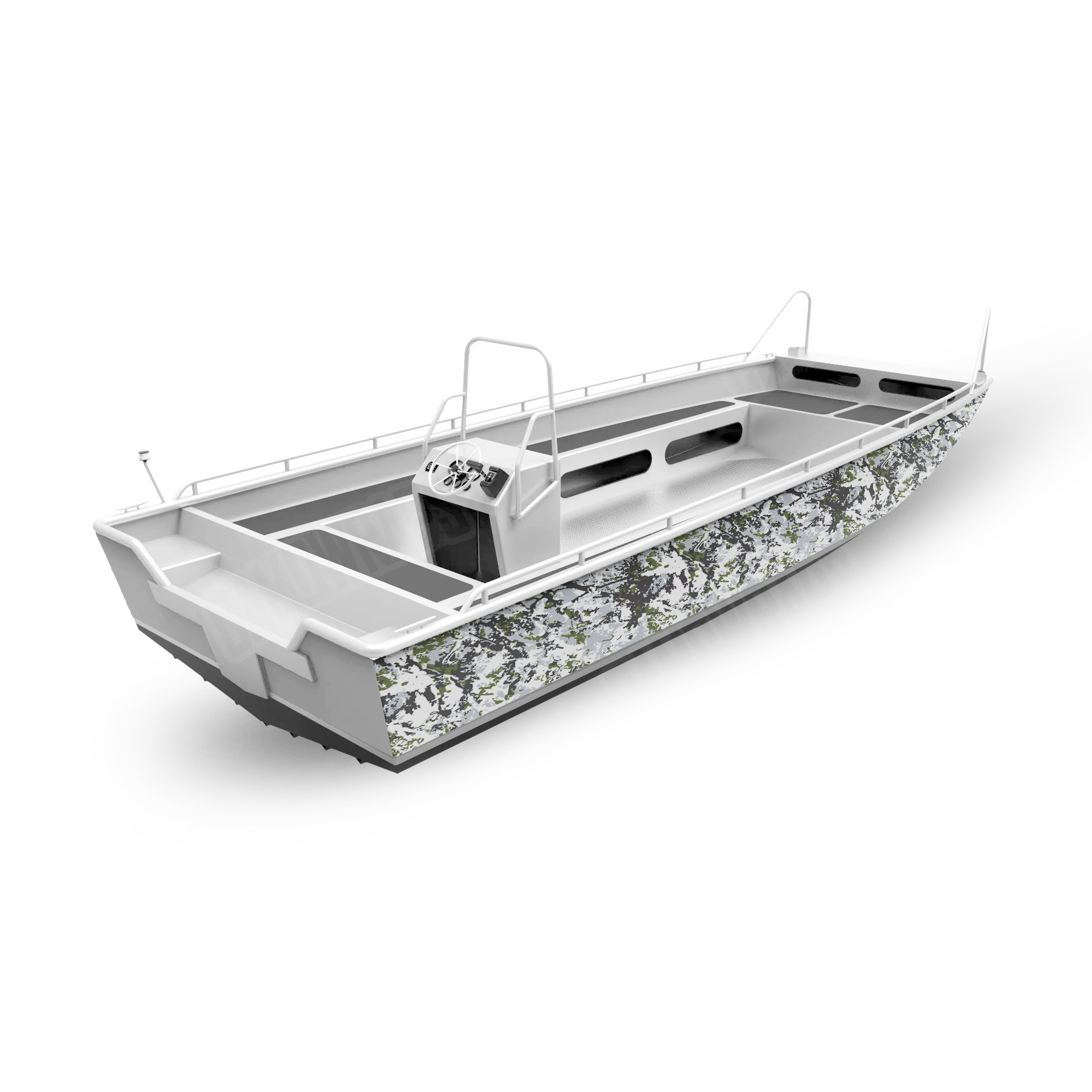 X1 RELV Timber Wolf Fishing Boat Camo Vinyl Wrap | CamoWraps – Camo Wraps