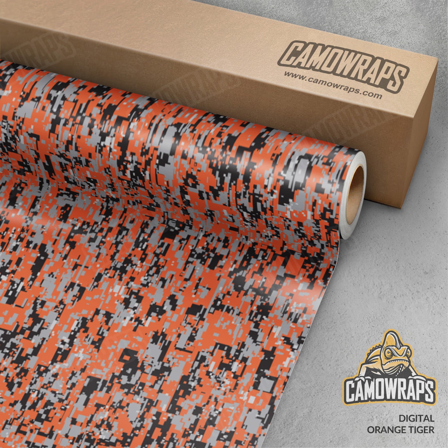 Digital Orange Tiger Camo Vinyl Wrap | CamoWraps – Camo Wraps