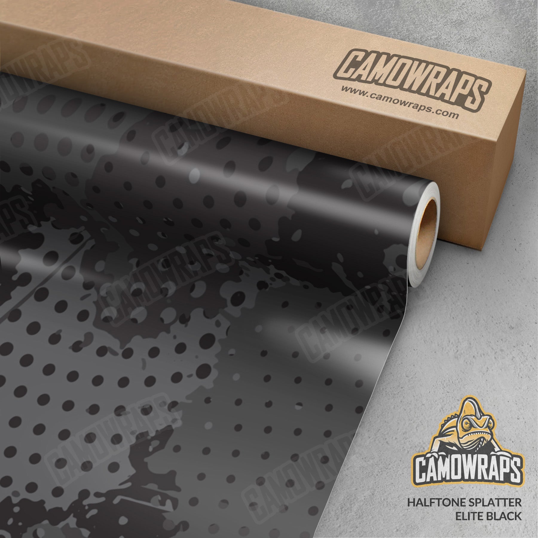 Halftone Splatter Elite Black Camo Vinyl Wrap | CamoWraps – Camo Wraps