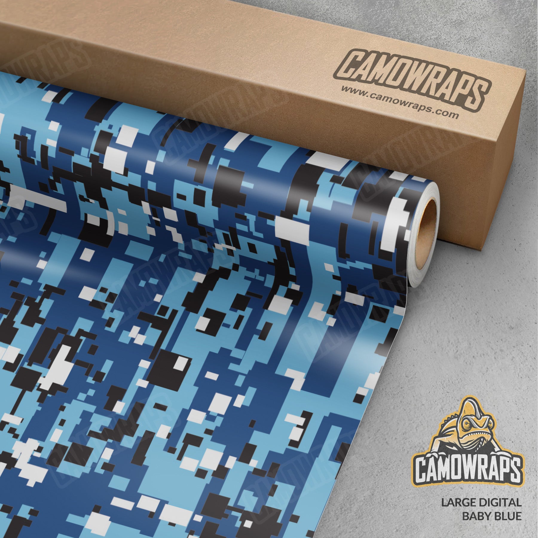 Large Digital Baby Blue Camo Vinyl Wrap | CamoWraps – Camo Wraps