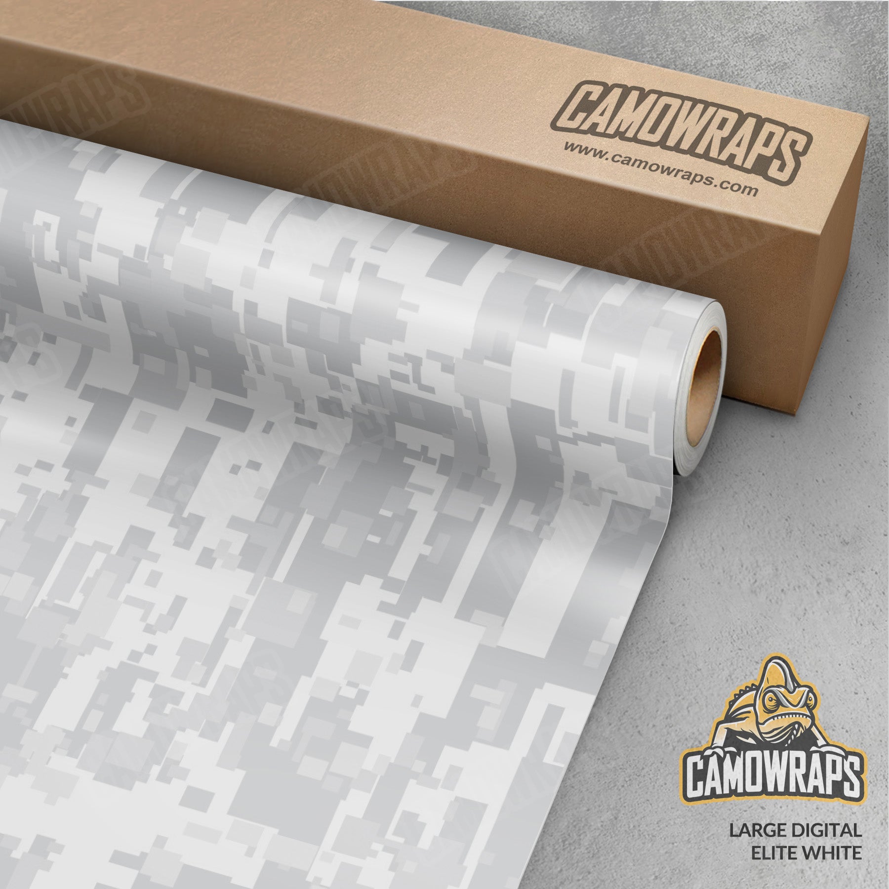 Large Digital Elite White Camo Vinyl Wrap | CamoWraps – Camo Wraps
