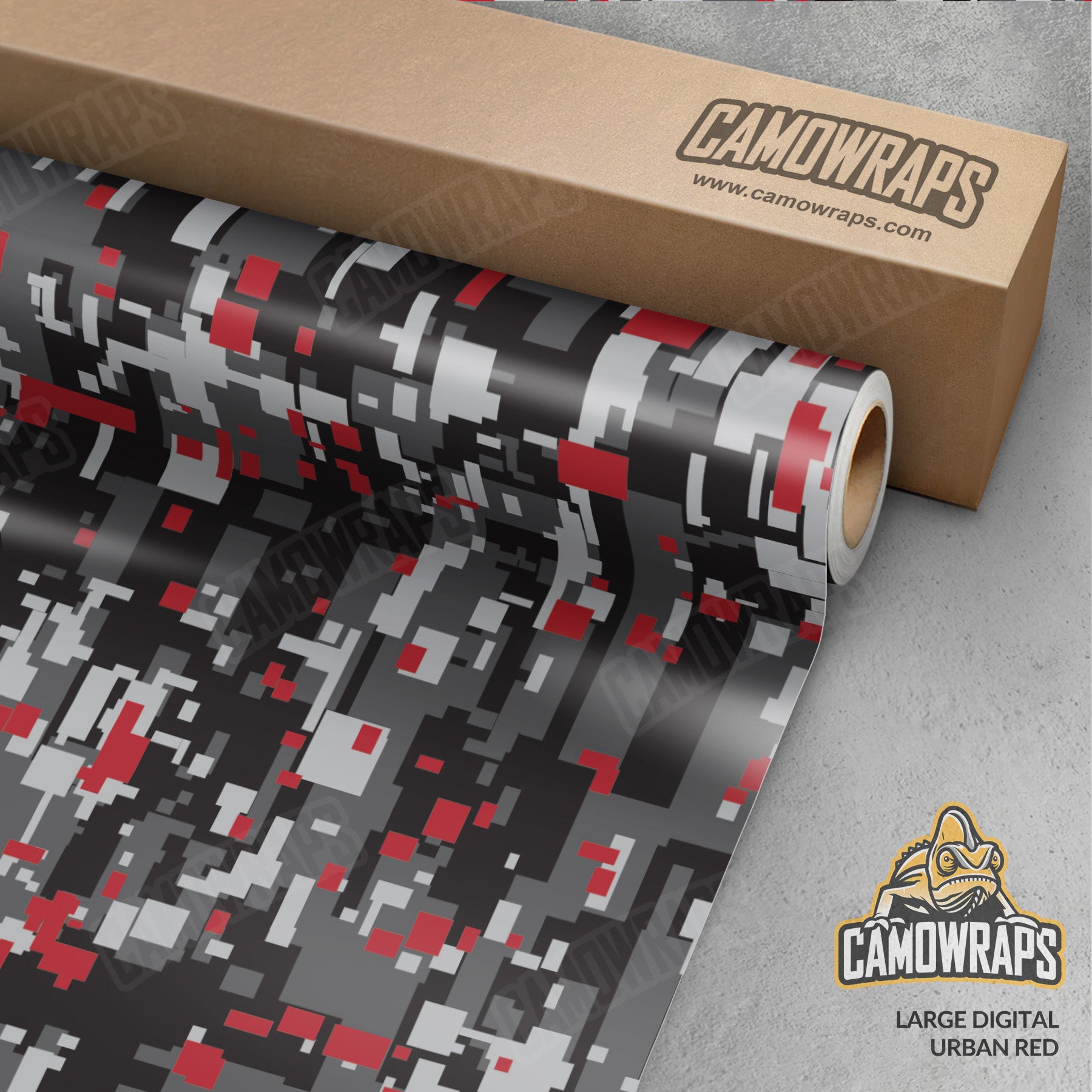 Large Digital Urban Red Camo Vinyl Wrap | CamoWraps – Camo Wraps