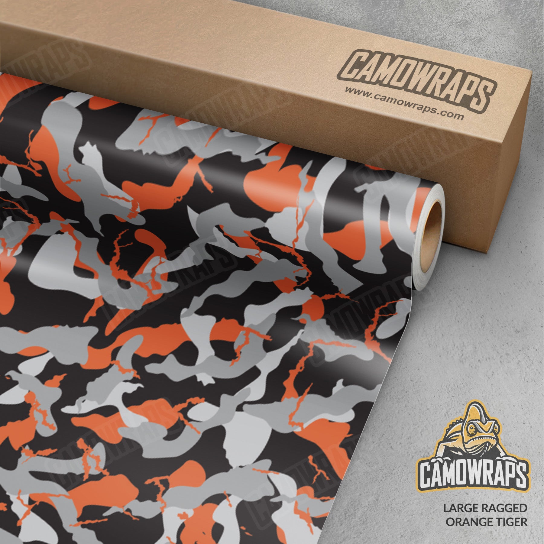 Large Ragged Orange Tiger Camo Vinyl Wrap | CamoWraps – Camo Wraps
