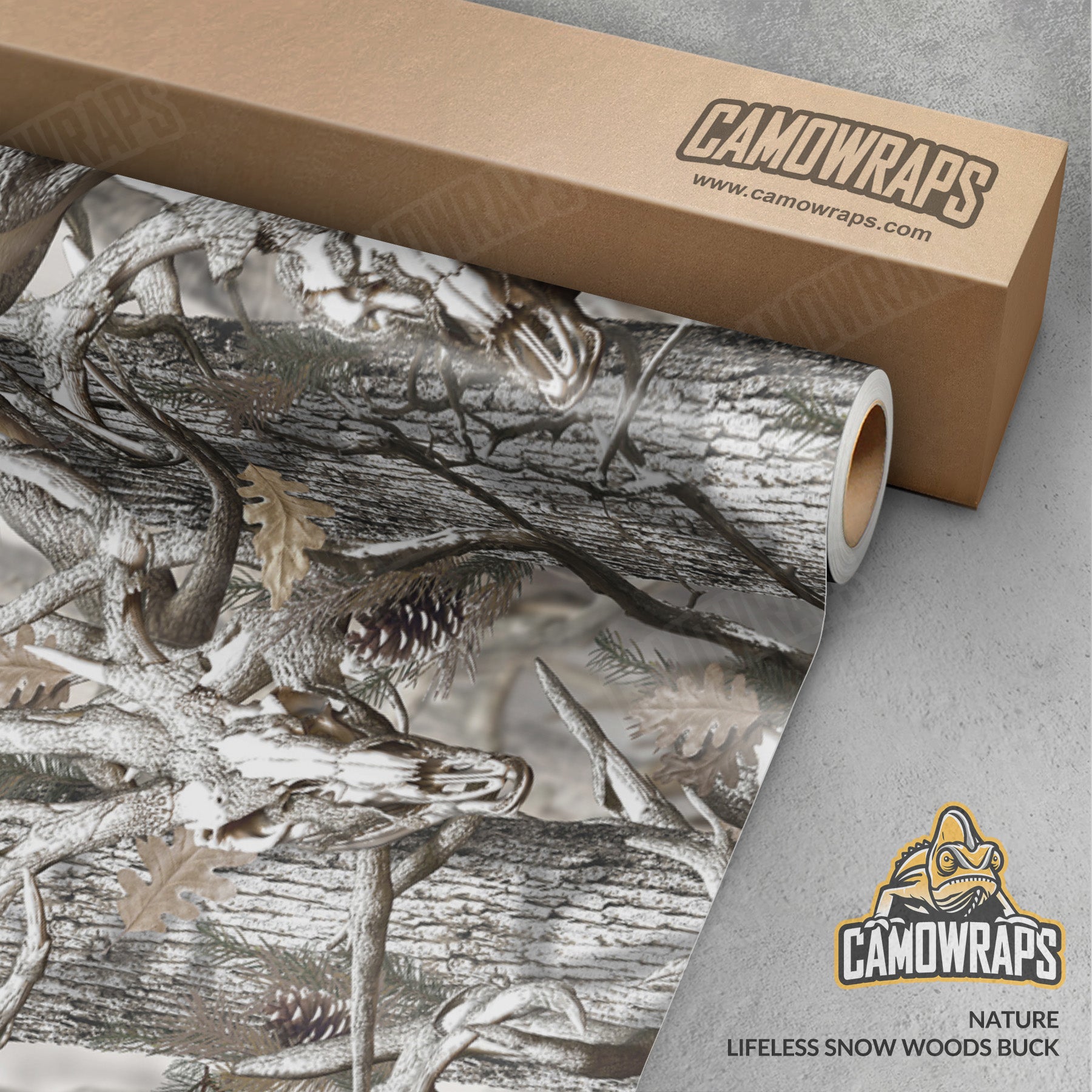Nature Lifeless Snow Woods Buck Skull Camo Vinyl Wrap | CamoWraps ...