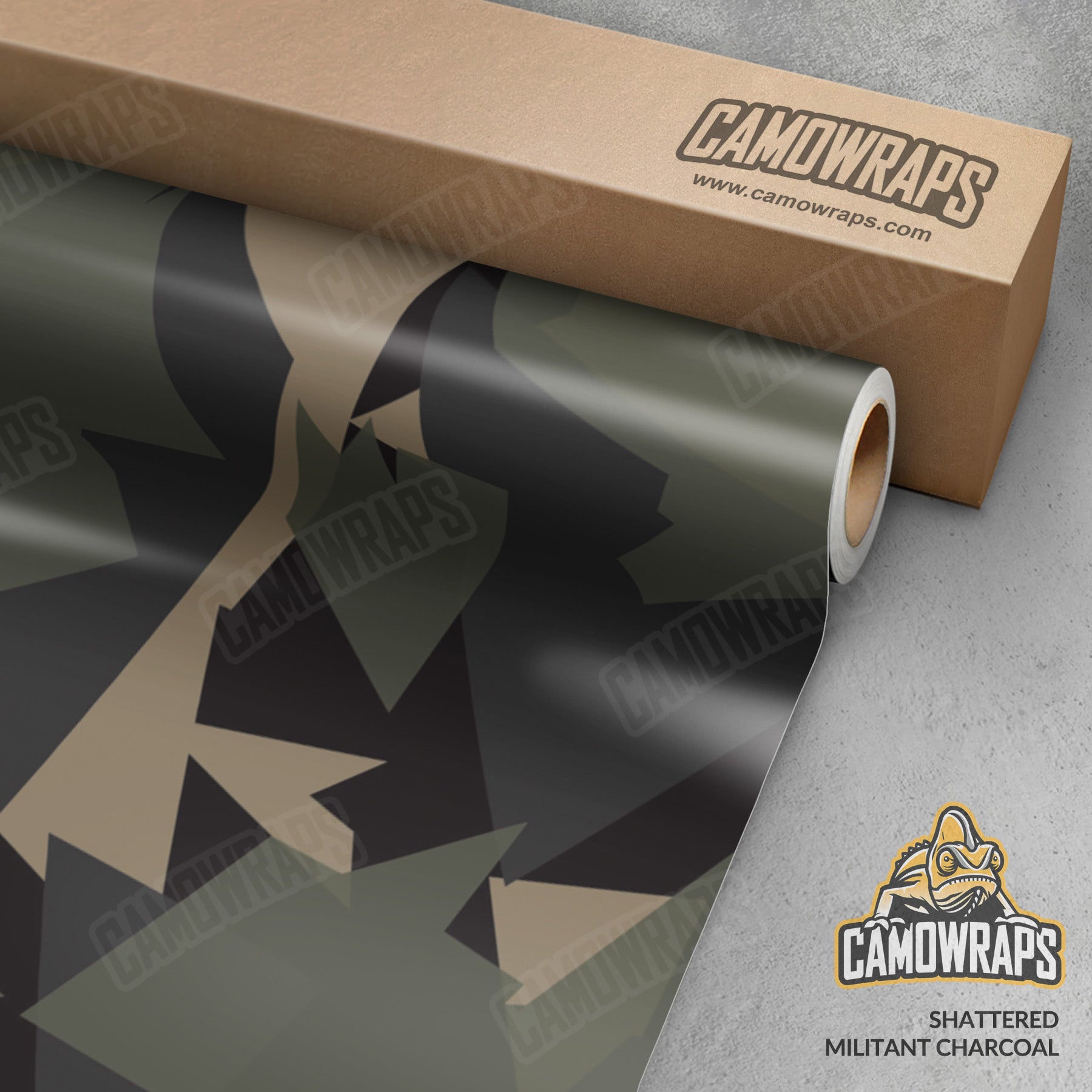 Shattered Militant Charcoal Camo Vinyl Wrap | CamoWraps – Camo Wraps