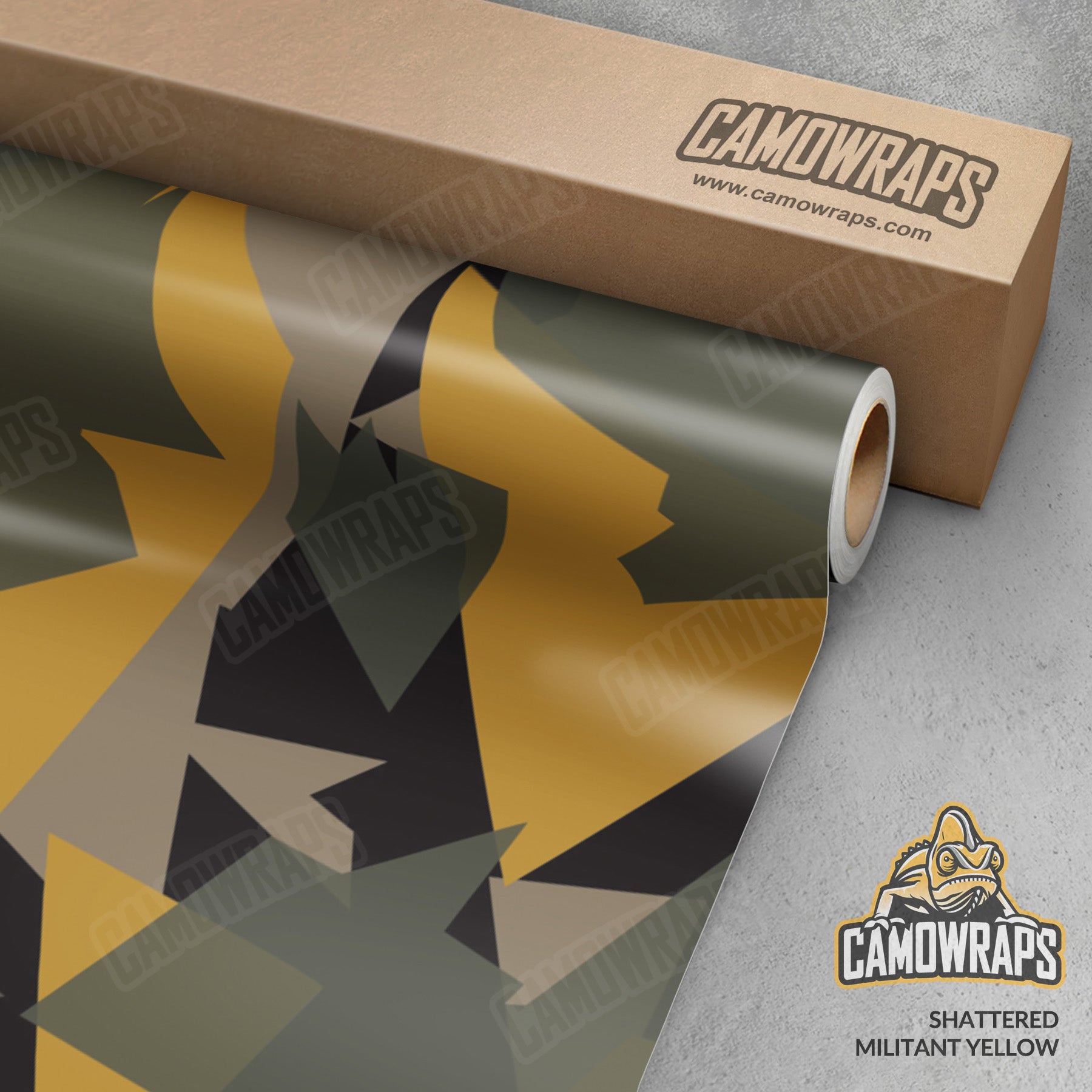 Shattered Militant Yellow Camo Vinyl Wrap | CamoWraps – Camo Wraps