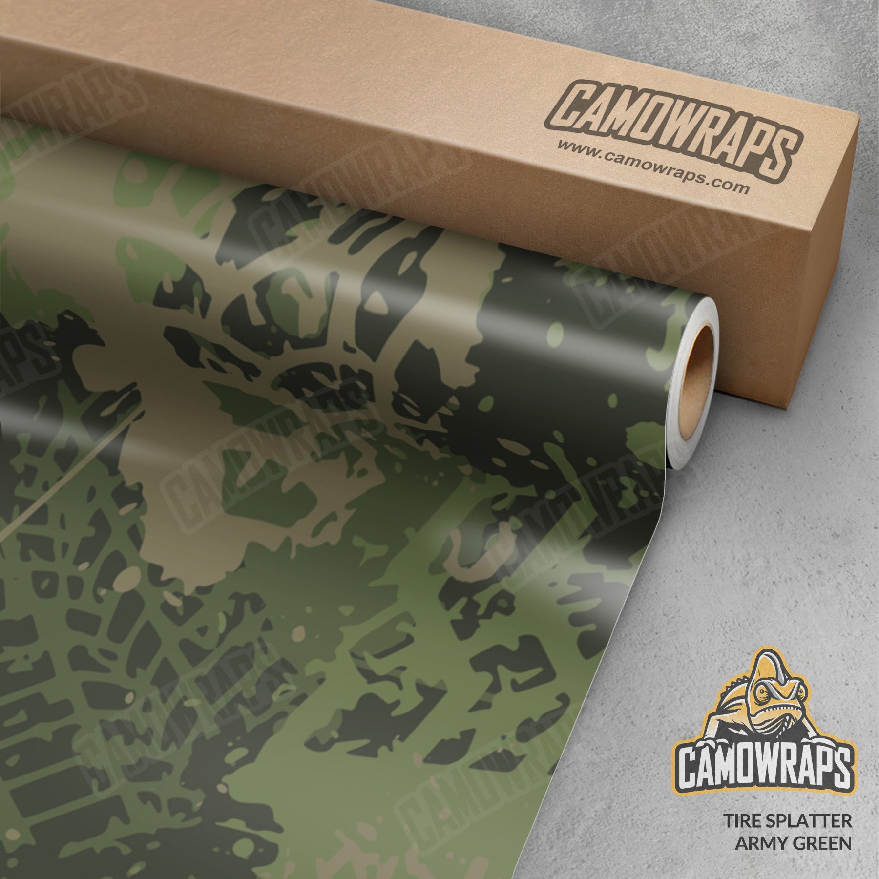 Tire Splatter Army Green Camo Vinyl Wrap | CamoWraps – Camo Wraps