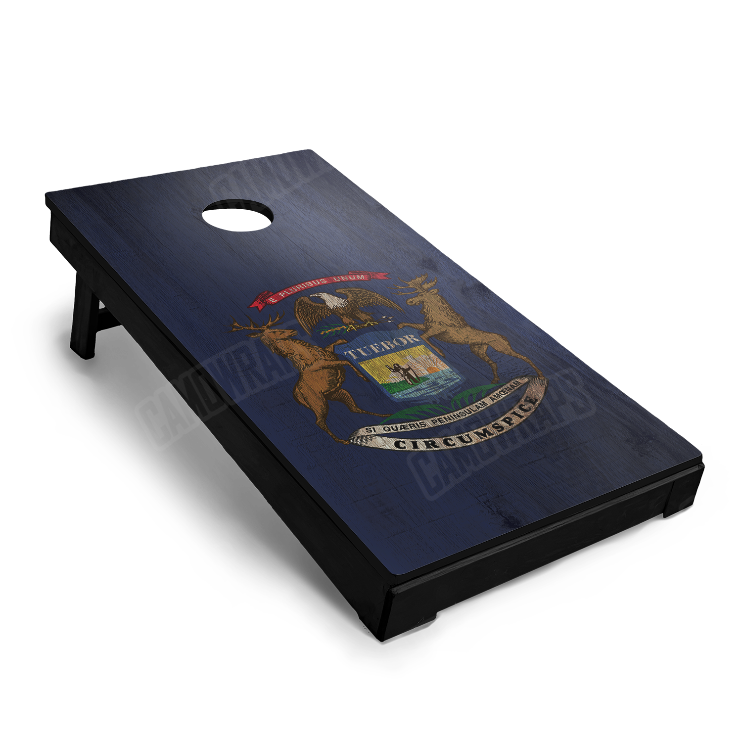 US States Michigan Distressed Flag Cornhole Vinyl Wrap | CamoWraps ...
