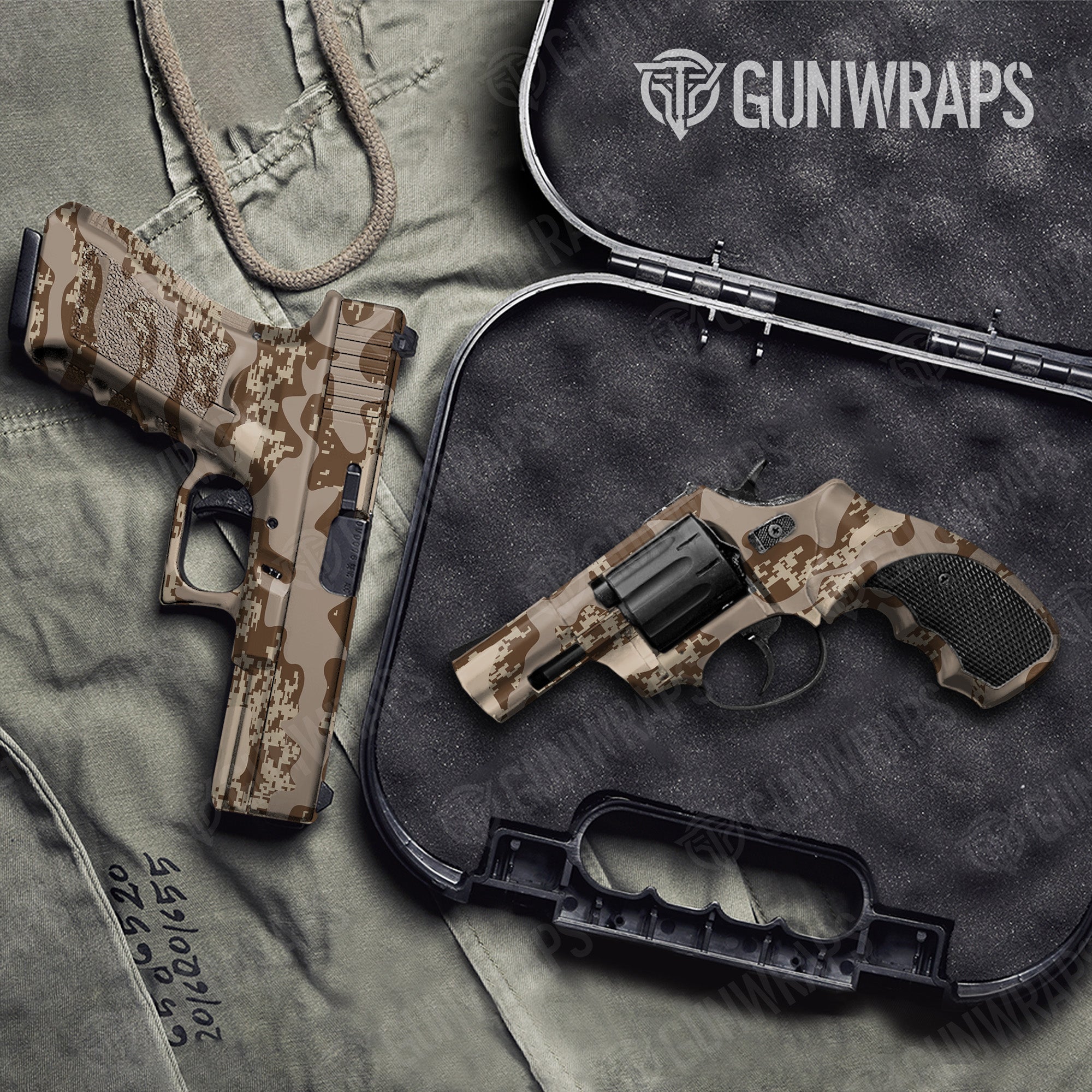 Handgun Compound Desert Camo Gun Skin Vinyl Wrap | CamoWraps – Camo Wraps