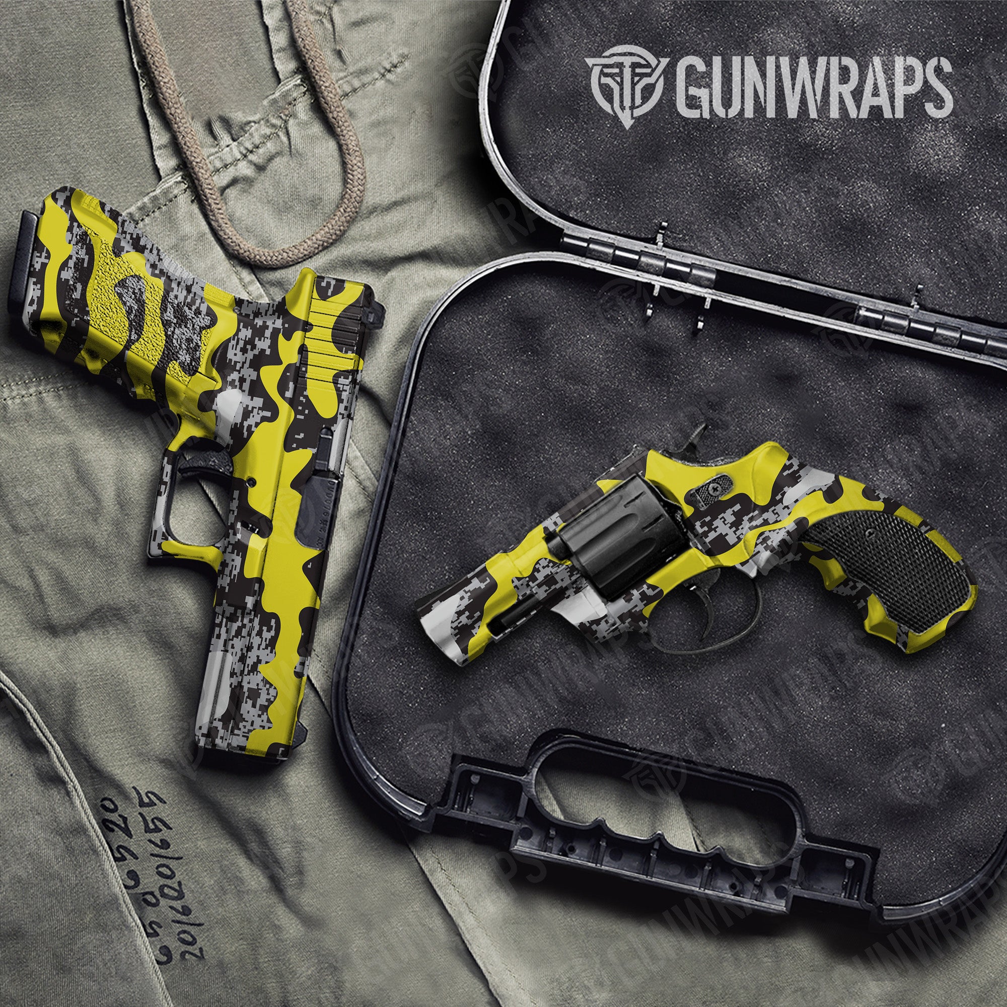 Handgun Compound Yellow Tiger Camo Gun Skin Vinyl Wrap | CamoWraps ...