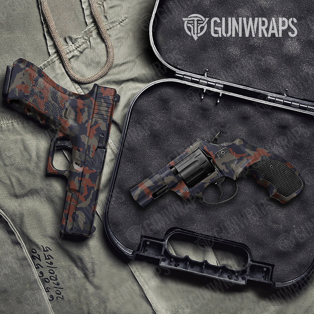 Handgun Erratic Blue Copper Camo Gun Skin Vinyl Wrap | CamoWraps – Camo ...
