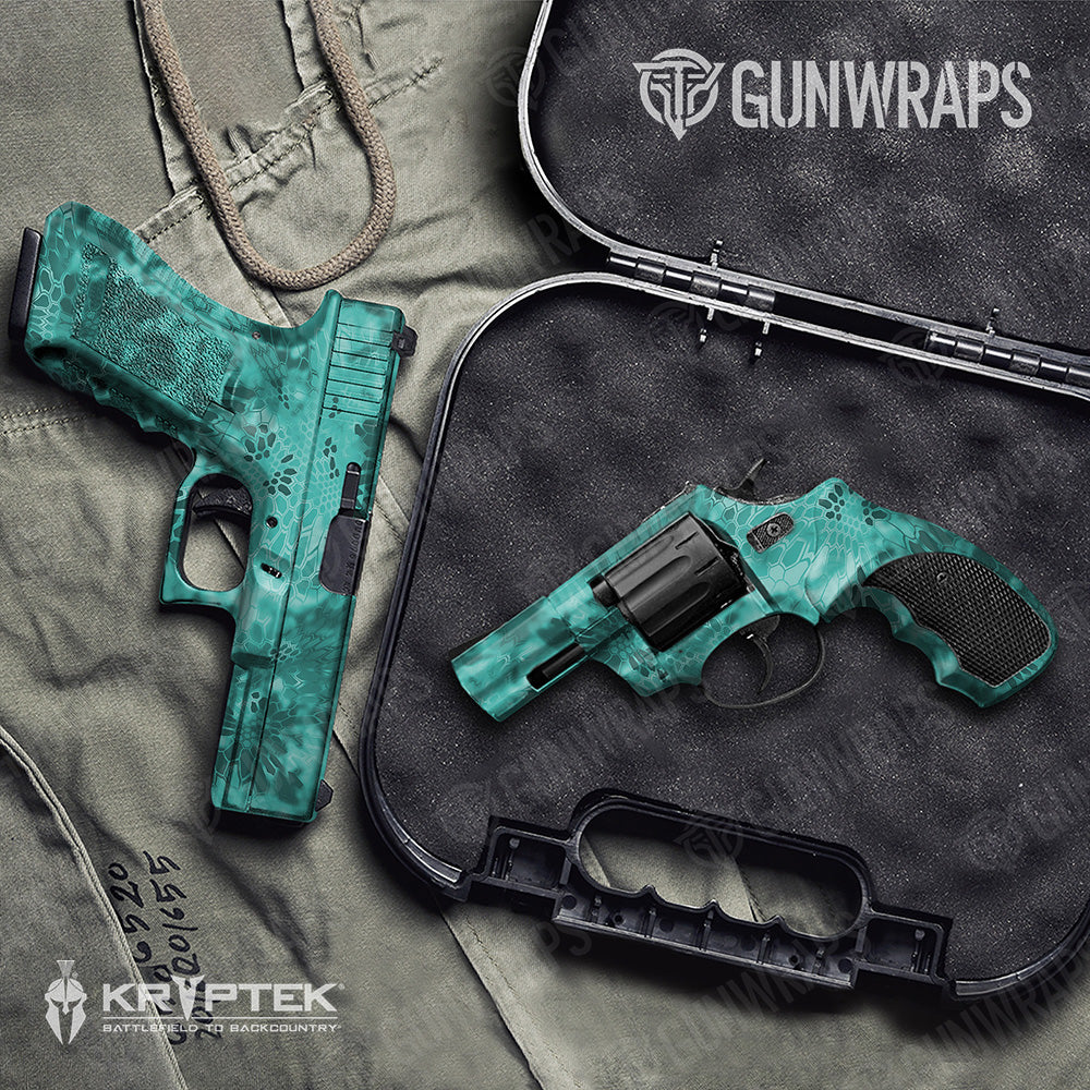 Handgun Kryptek Tiffany Blue Camo Gun Skin Vinyl Wrap | CamoWraps ...