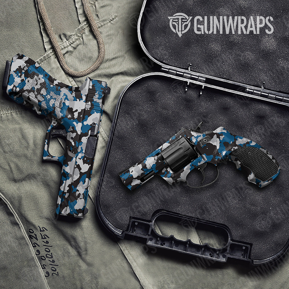 Handgun Cumulus Blue Tiger Camo Gun Skin Vinyl Wrap | CamoWraps – Camo ...