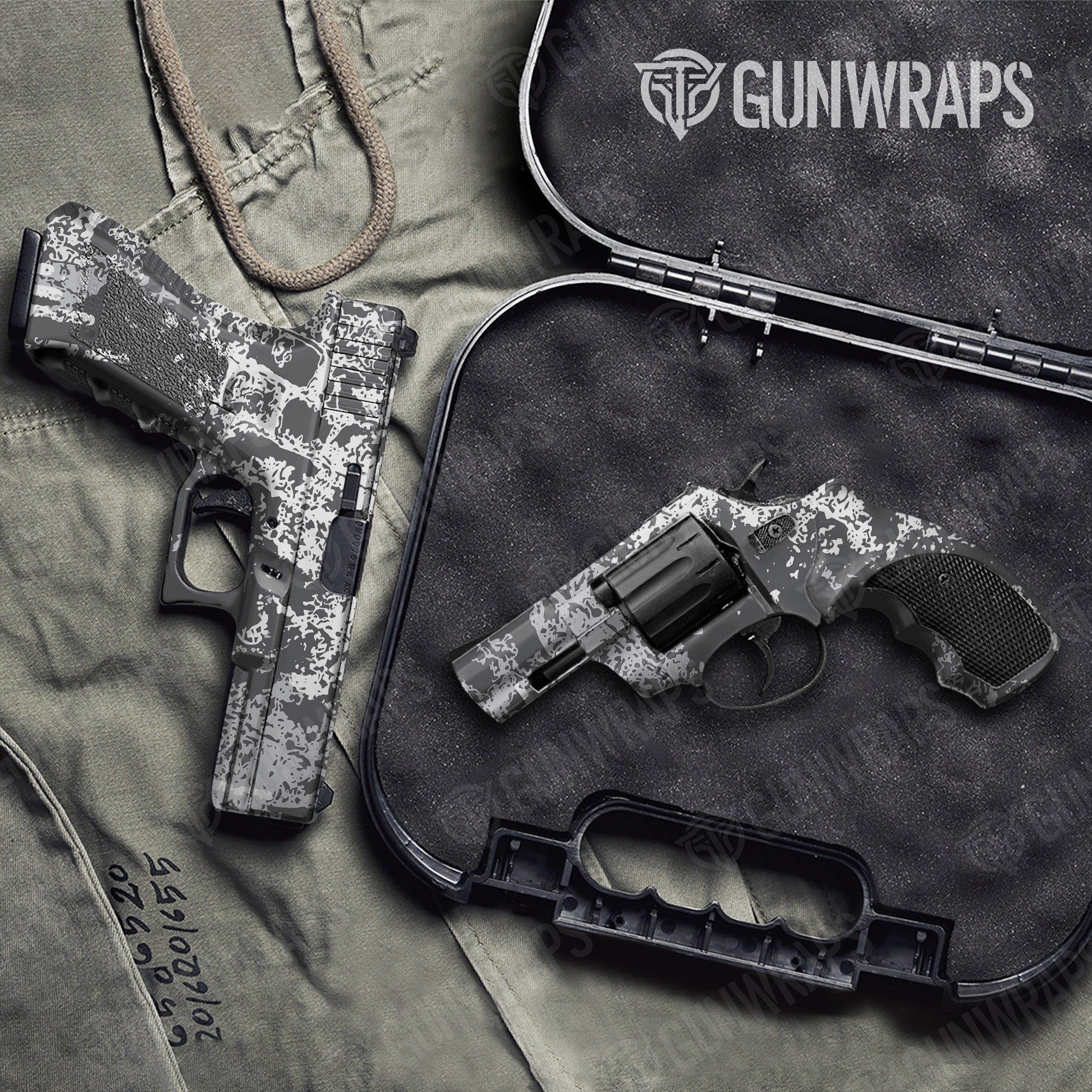 Handgun Pasted Snow Camo Gun Skin Vinyl Wrap | CamoWraps – Camo Wraps