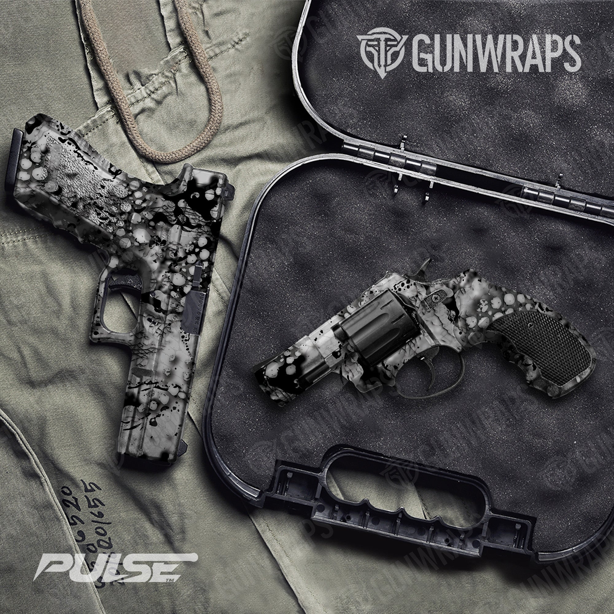 Handgun Pulse Blizzard Camo Gun Skin Vinyl Wrap | CamoWraps – Camo Wraps