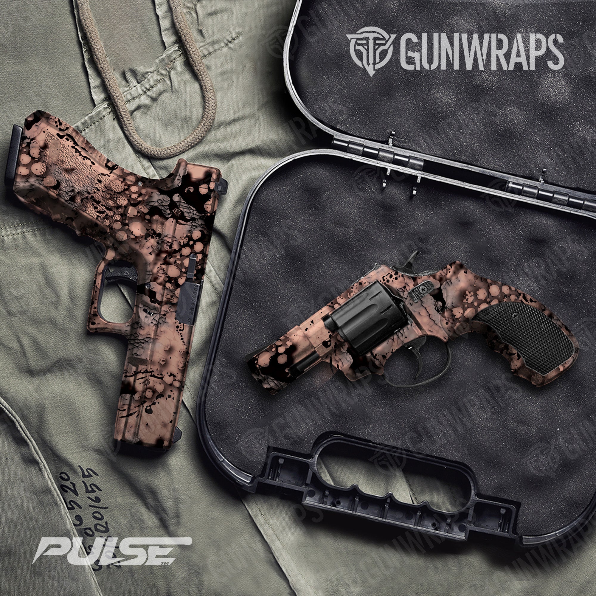 Handgun Pulse Coral Camo Gun Skin Vinyl Wrap | CamoWraps – Camo Wraps