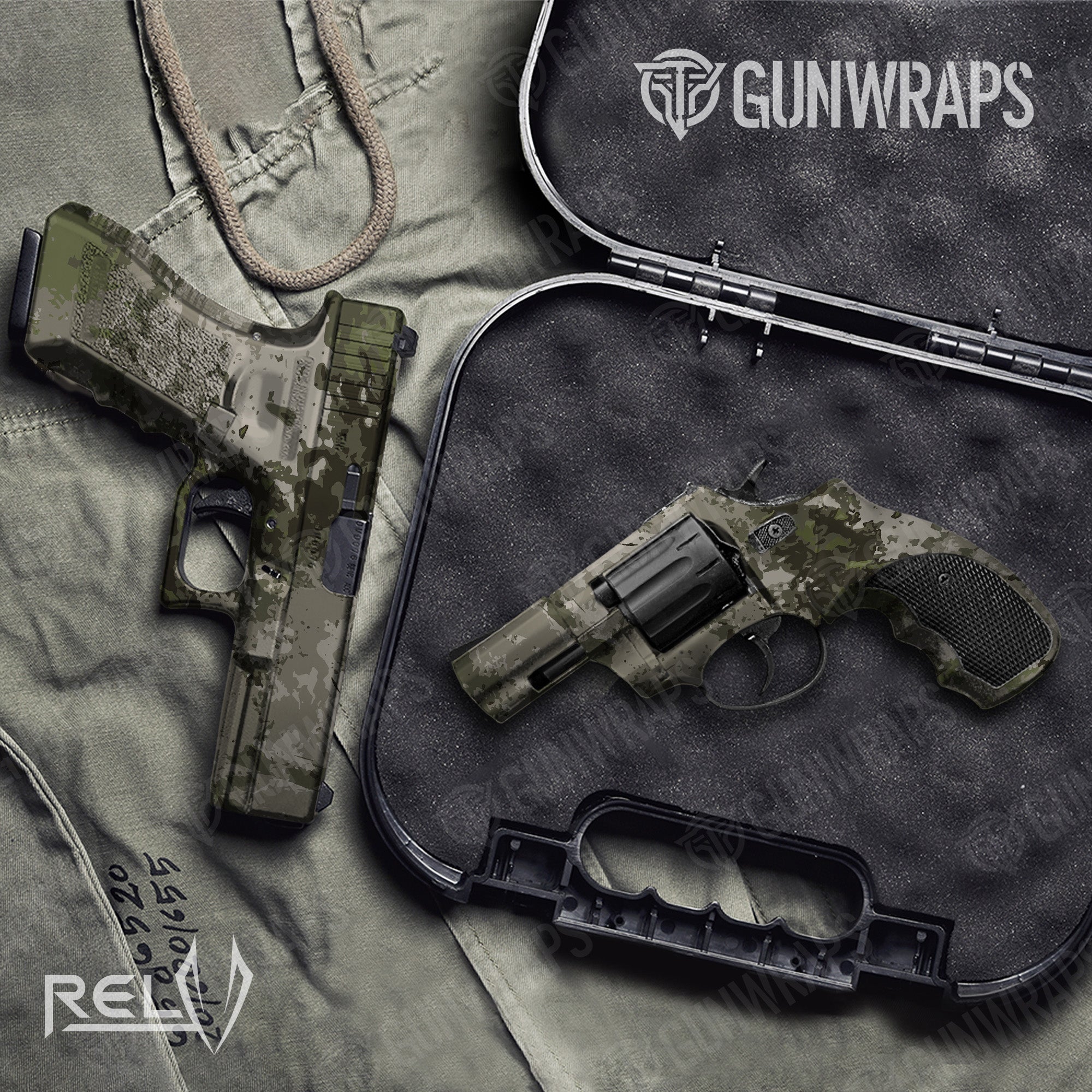 Handgun RELV X3 Tunnel Rat Camo Gun Skin Vinyl Wrap | CamoWraps – Camo ...