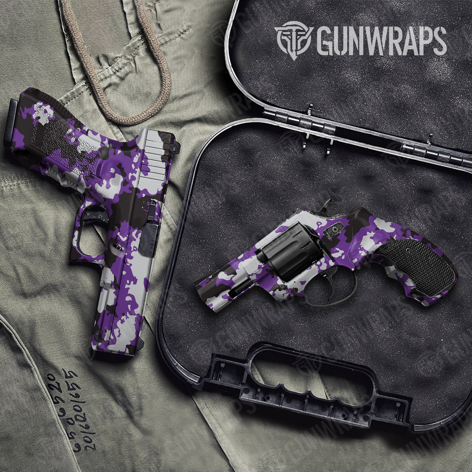 Handgun Treetop Purple Tiger Camo Gun Skin Vinyl Wrap | CamoWraps ...
