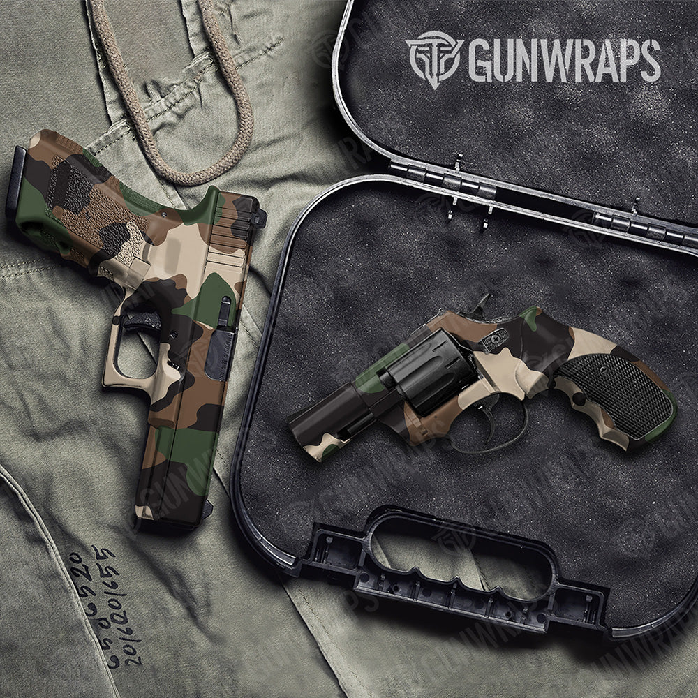 Handgun Cumulus XL Woodland Camo Gun Skin Vinyl Wrap | CamoWraps – Camo ...
