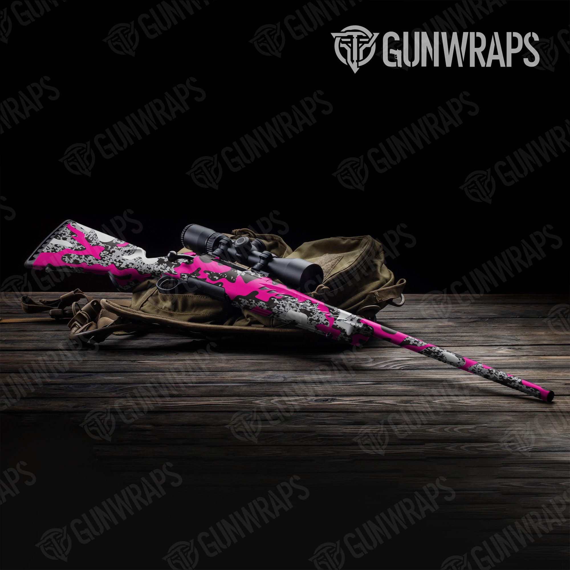 Rifle Compound Magenta Tiger Camo Gun Skin Vinyl Wrap | CamoWraps ...