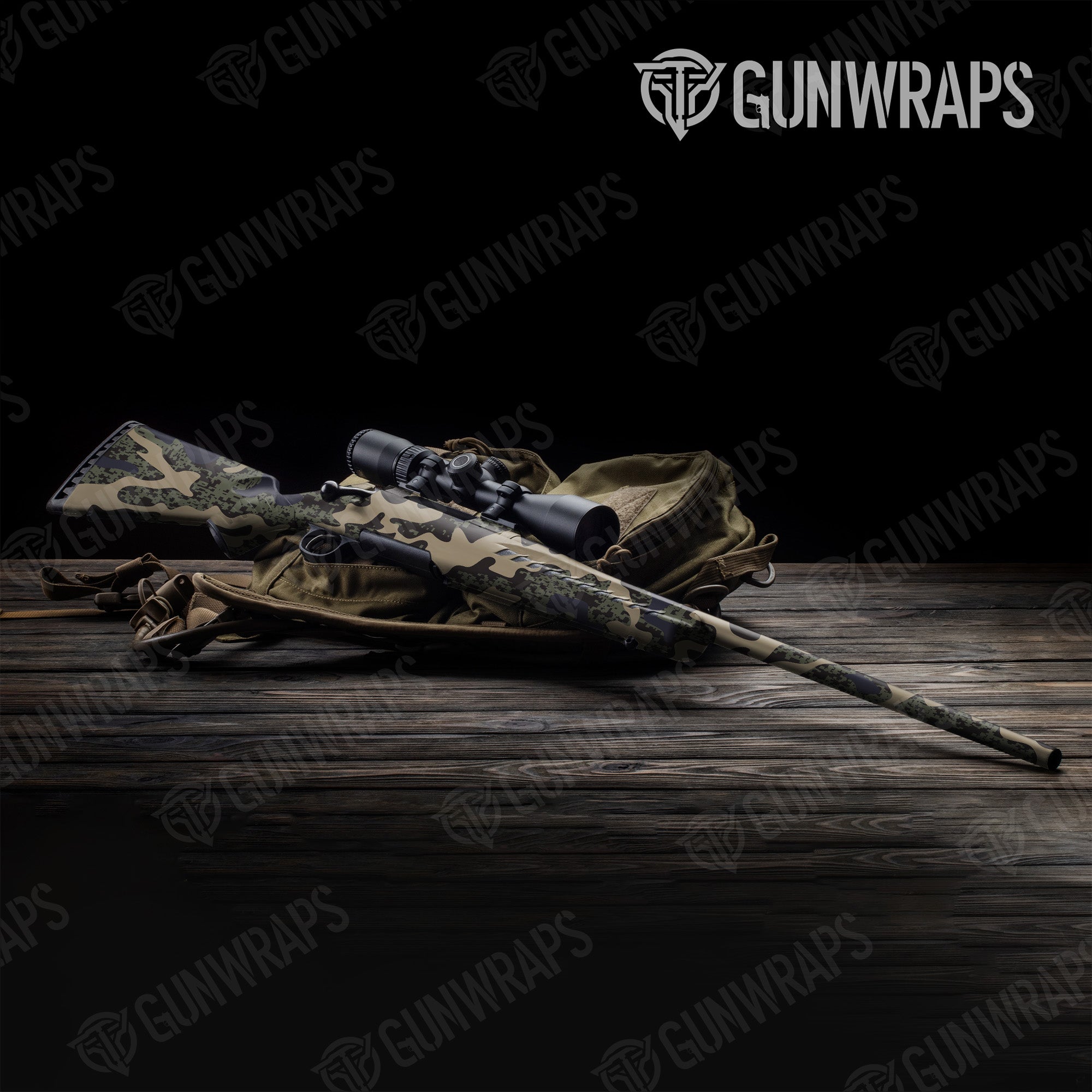 Rifle Compound Militant Blue Camo Gun Skin Vinyl Wrap | CamoWraps ...