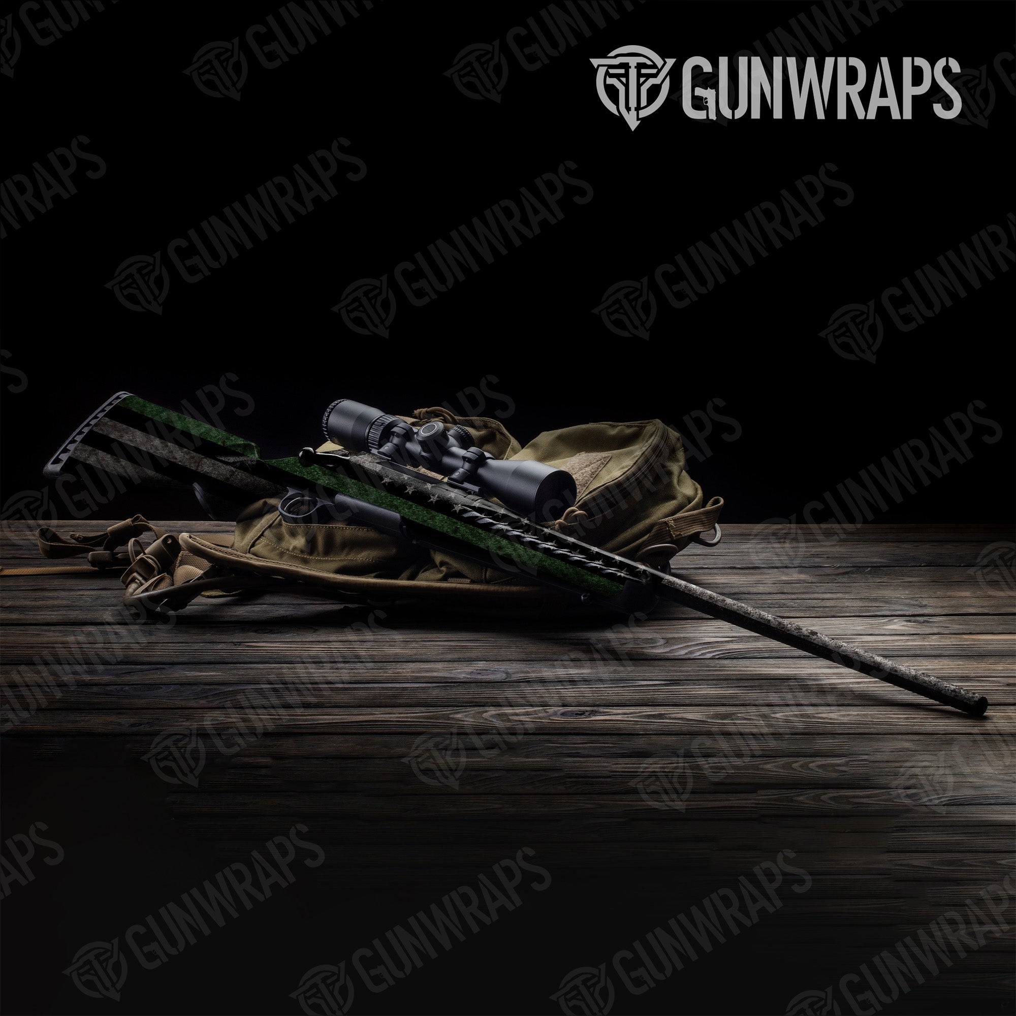 Rifle Patriotic Military Service Flag Gun Skin Vinyl Wrap | CamoWraps ...