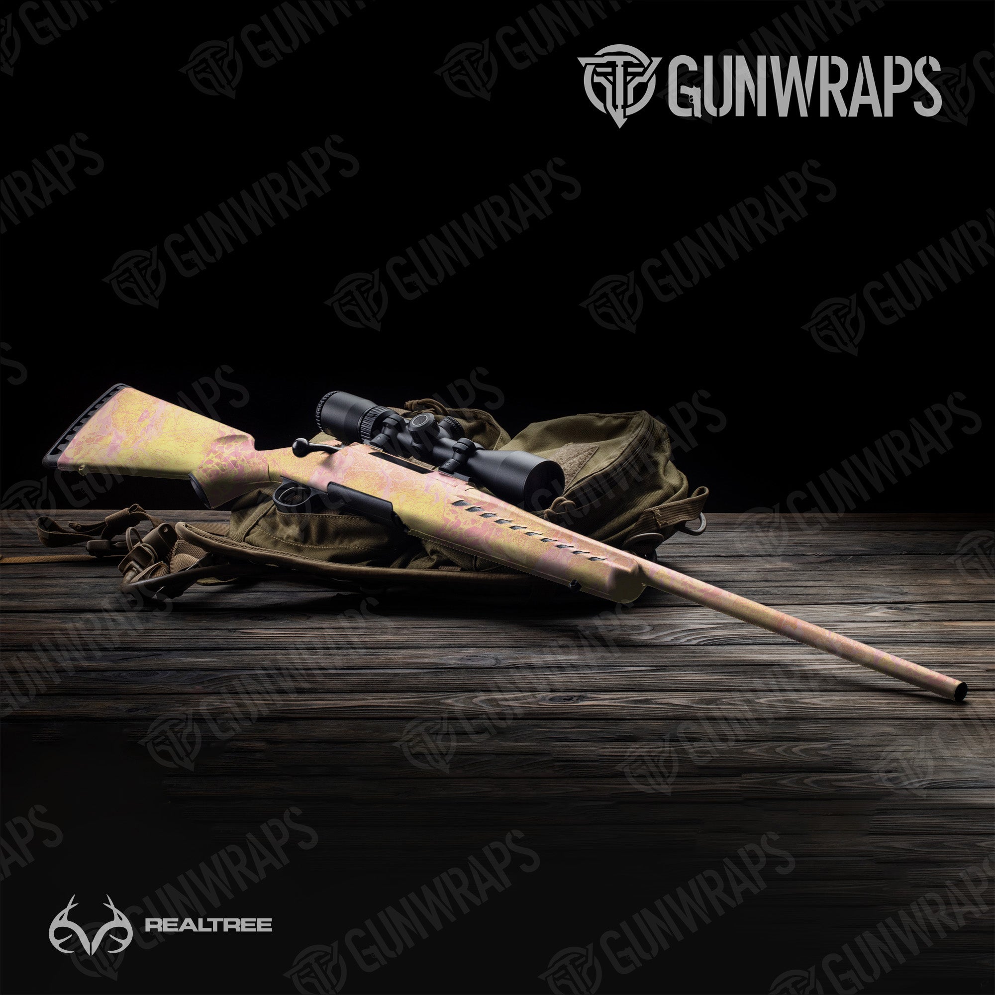 Rifle Realtree WAV3 Strawberry Lemonade Camo Gun Skin Vinyl Wrap ...