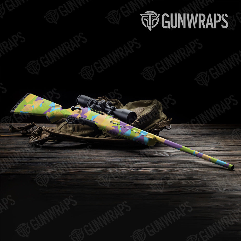 Rifle Shattered Carnival Camo Gun Skin Vinyl Wrap | CamoWraps – Camo Wraps