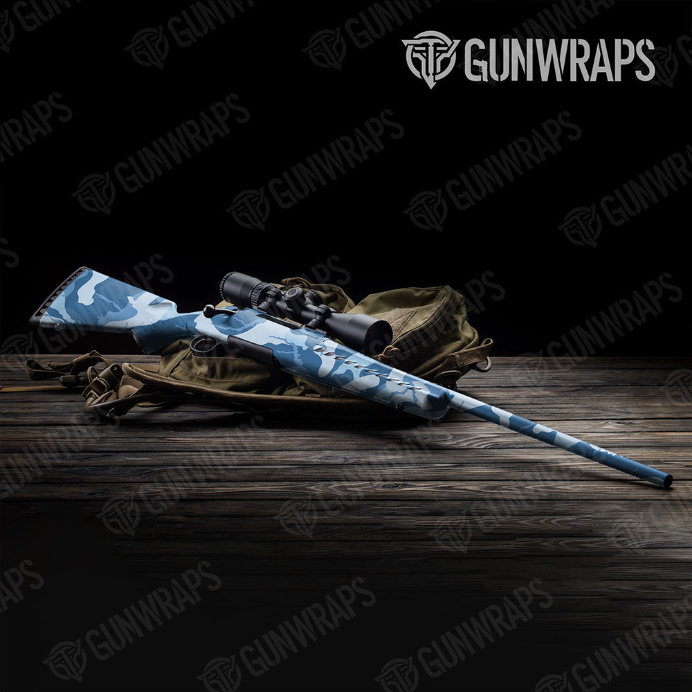 Rifle Ragged XL Cool Blue Camo Gun Skin Vinyl Wrap | CamoWraps – Camo Wraps