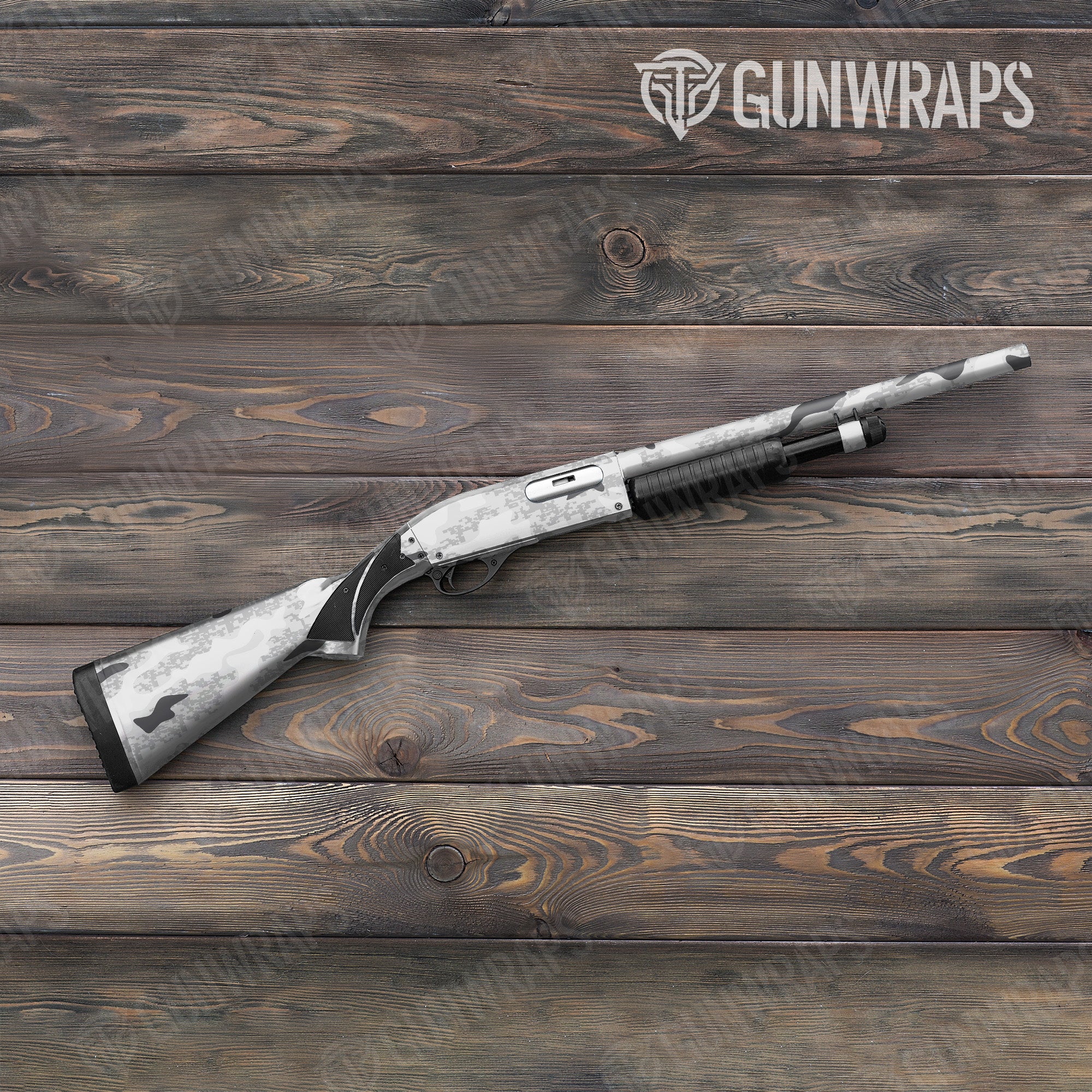 Shotgun Compound Snow Camo Gun Skin Vinyl Wrap | CamoWraps – Camo Wraps