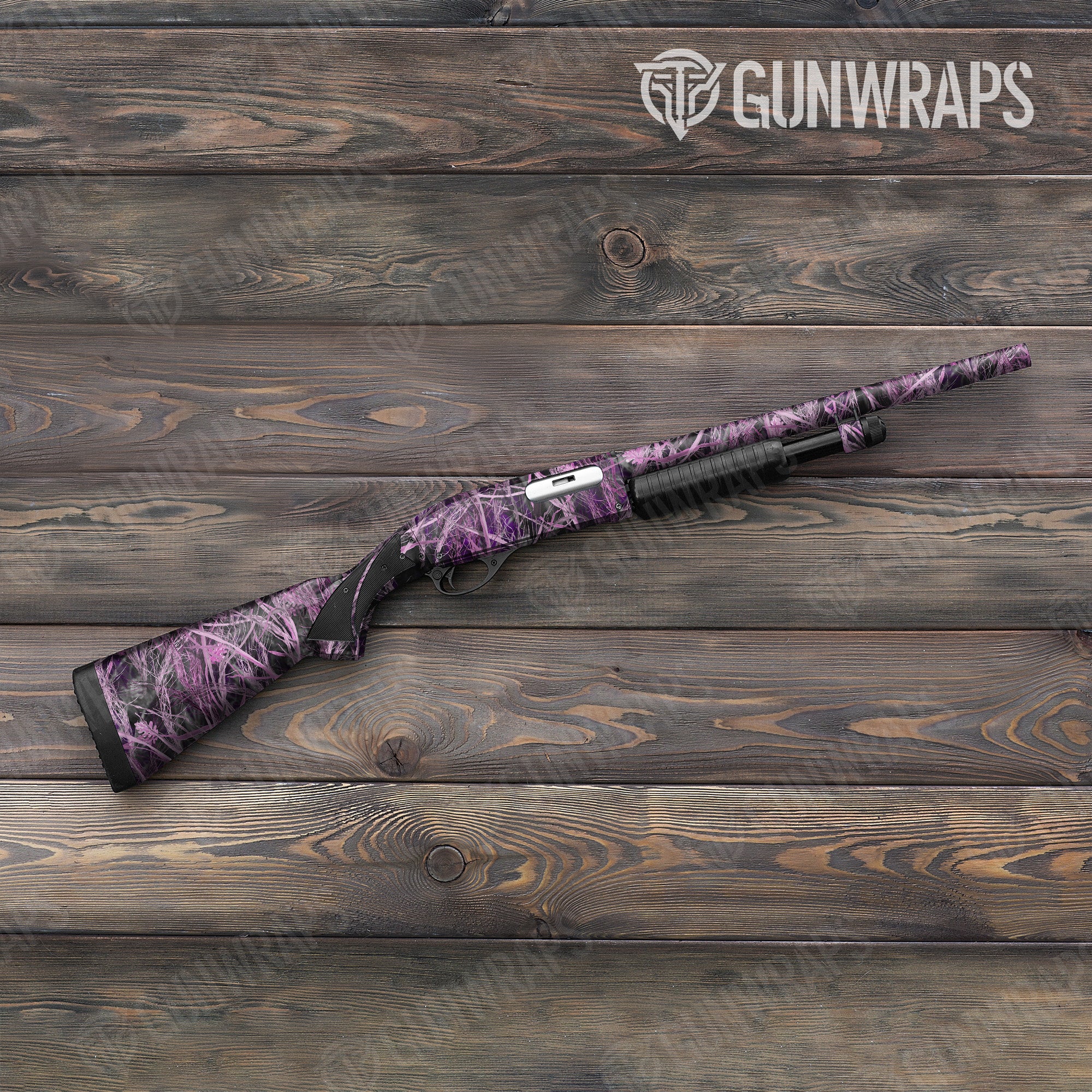 Shotgun Nature Dry Pink Grassland Camo Gun Skin Vinyl Wrap | CamoWraps ...
