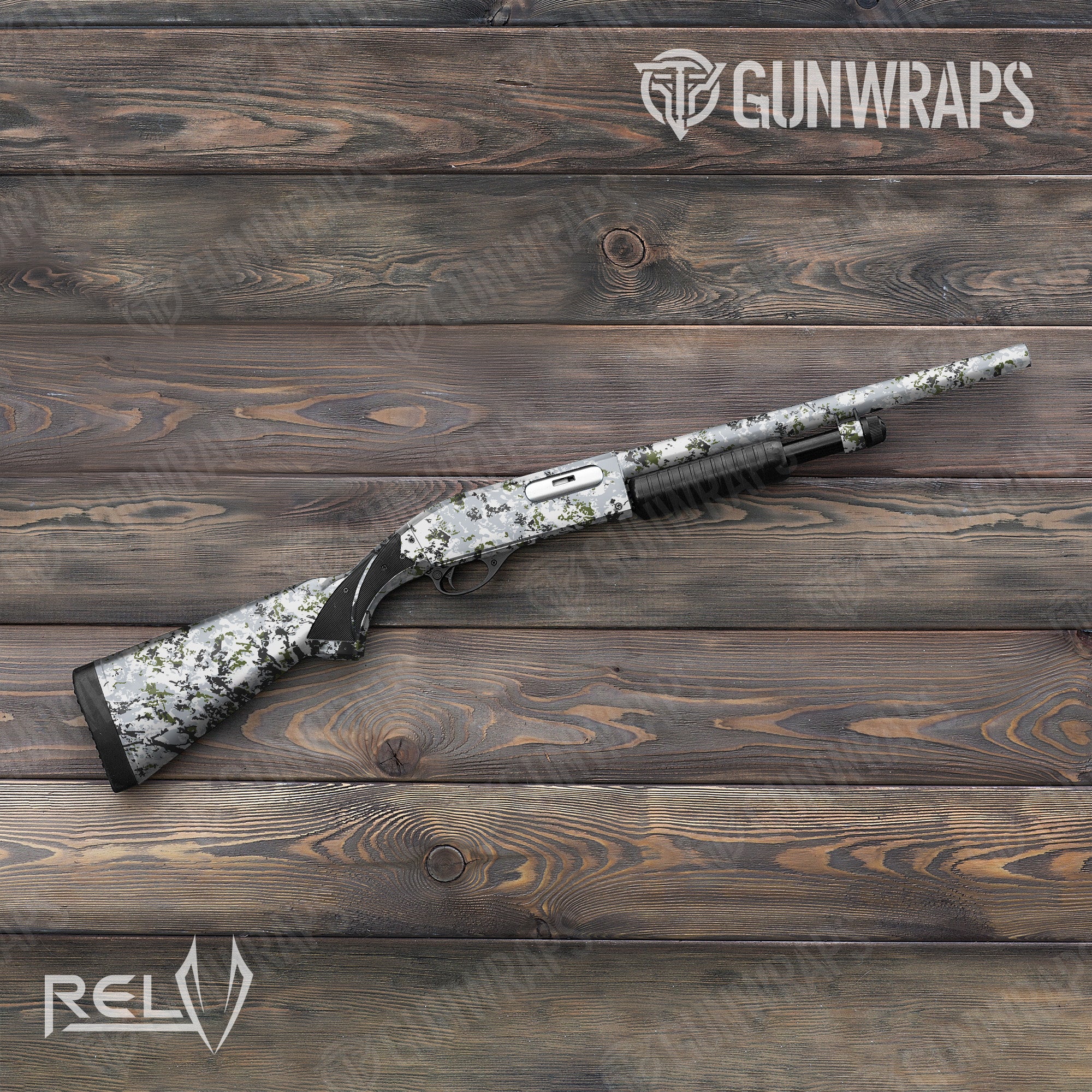 Shotgun RELV X1 Timber Wolf Camo Gun Skin Vinyl Wrap | CamoWraps – Camo ...