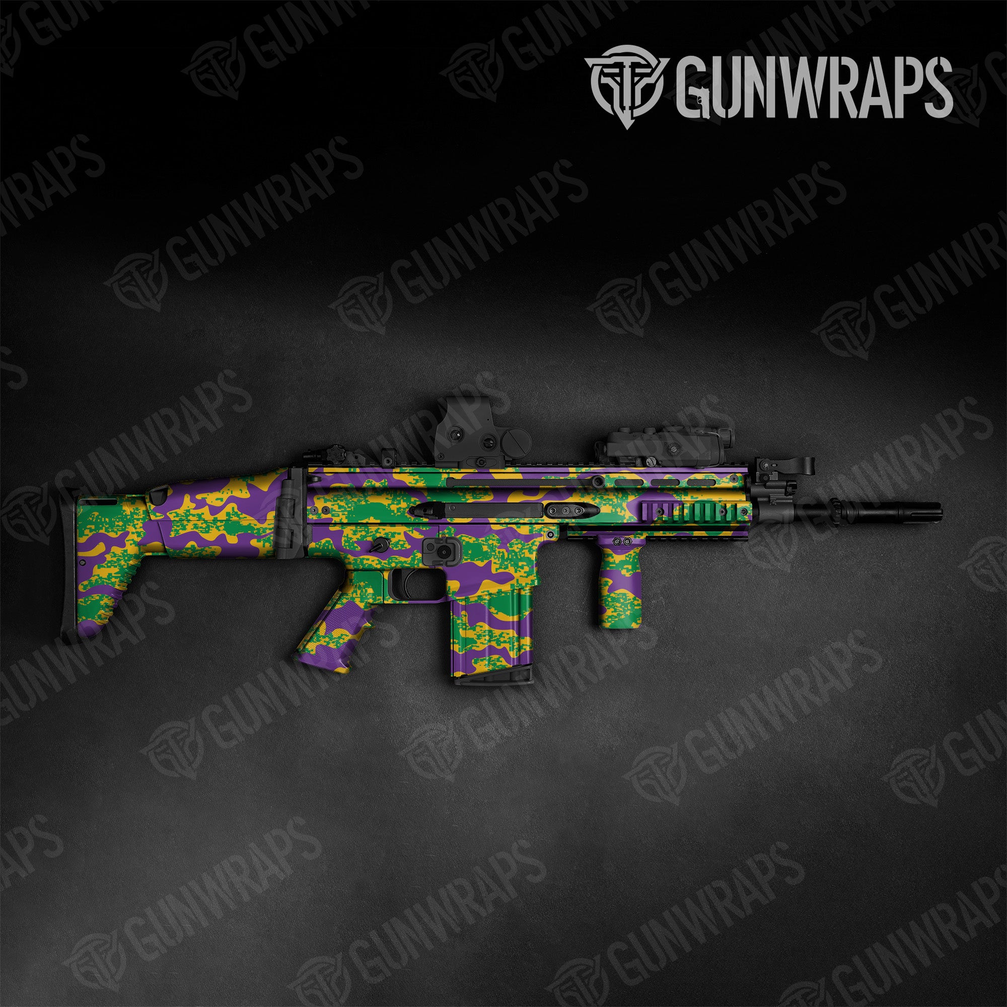 Tactical Compound Mardi Gras Camo Gun Skin Vinyl Wrap | CamoWraps ...