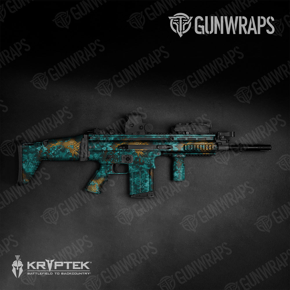 Tactical Kryptek Turquoise Camo Gun Skin Vinyl Wrap | CamoWraps – Camo ...