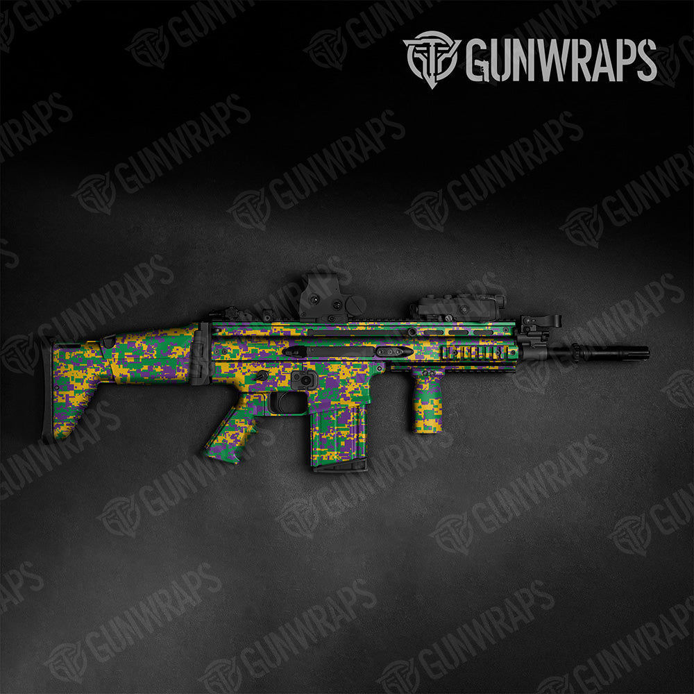 Tactical Digital Mardi Gras Camo Gun Skin Vinyl Wrap | CamoWraps – Camo ...