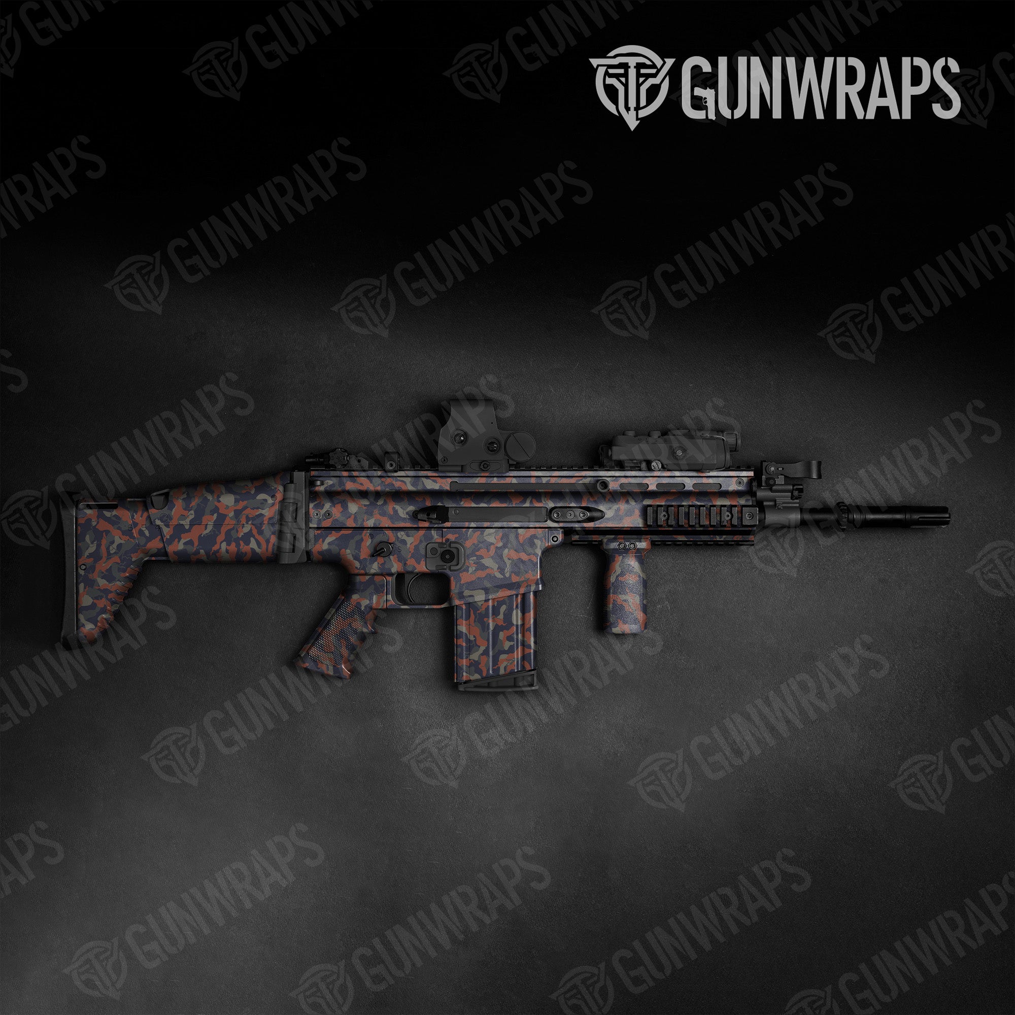 Tactical Ragged Blue Copper Camo Gun Skin Vinyl Wrap | CamoWraps – Camo ...