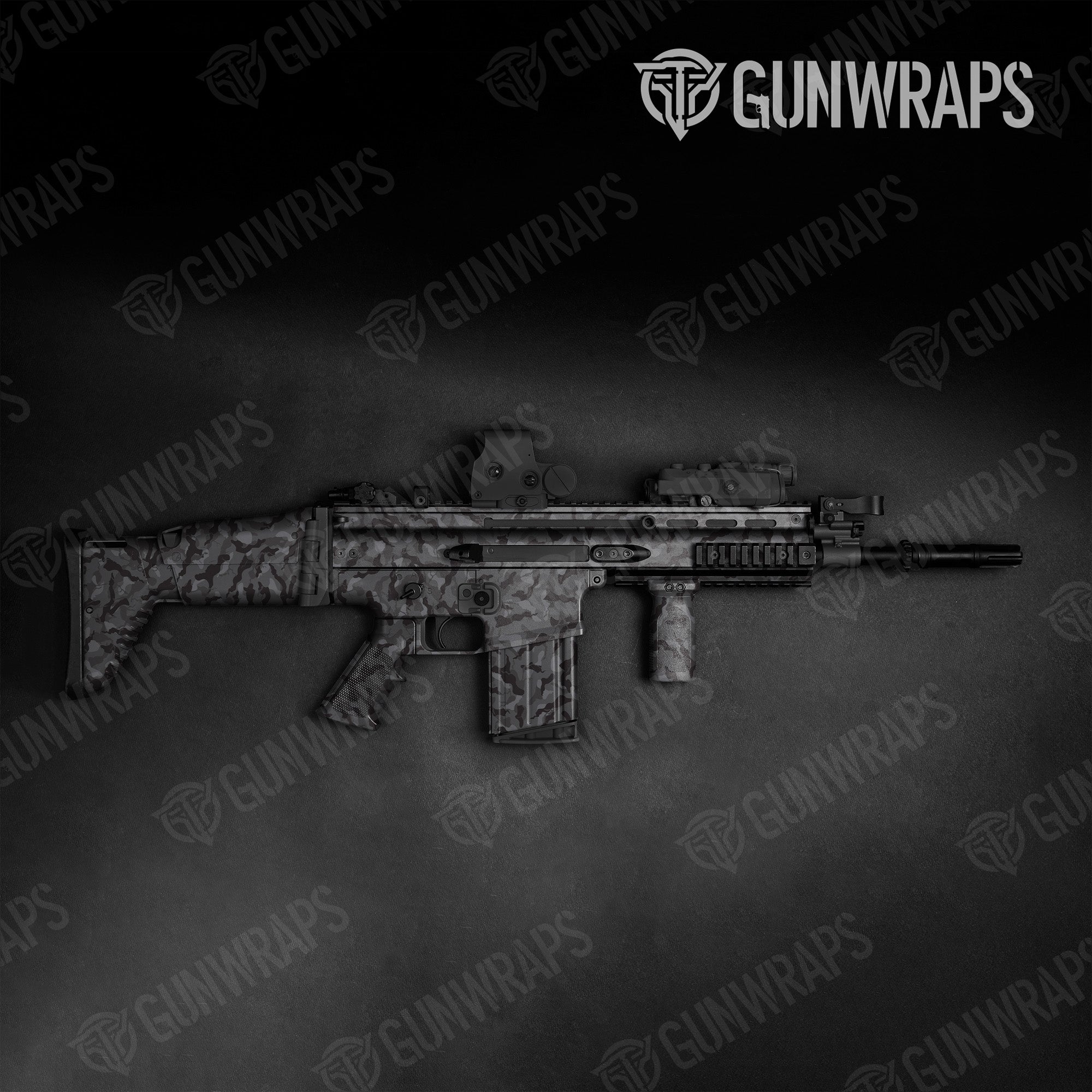 Tactical Ragged Elite Black Camo Gun Skin Vinyl Wrap | CamoWraps – Camo ...